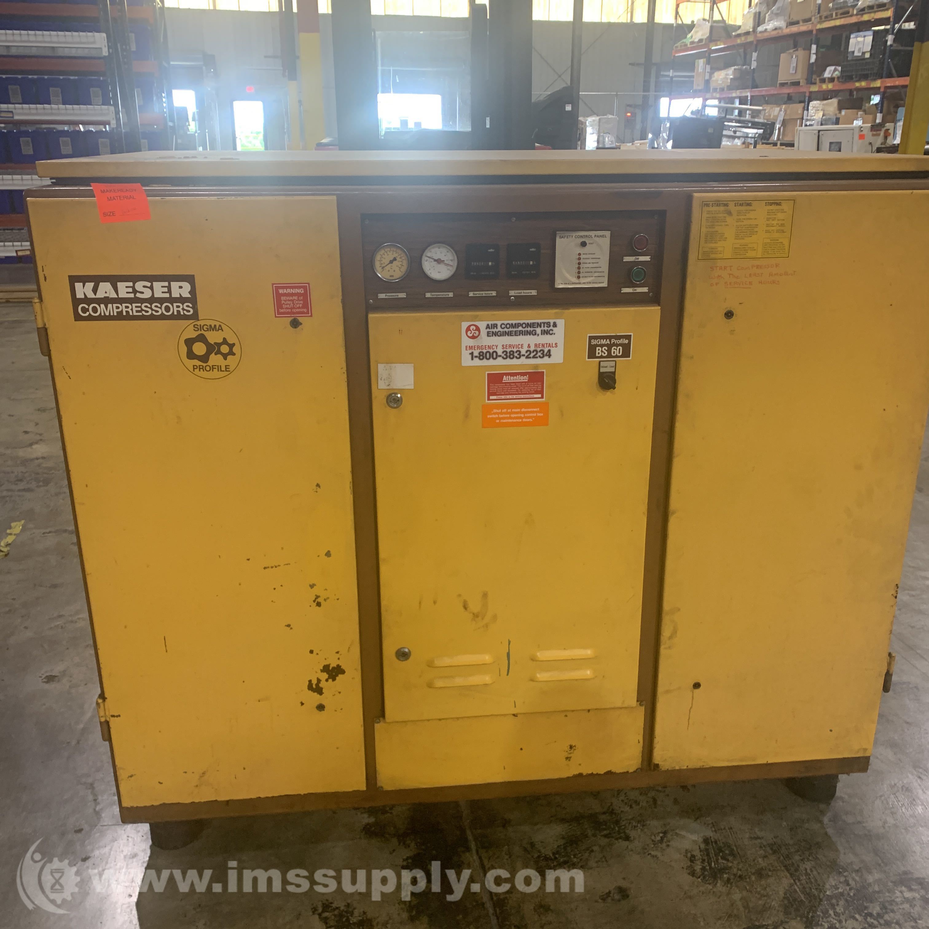 Kaeser Compressors BS60 50 Hp Rotary Screw Air Compressor - IMS Supply