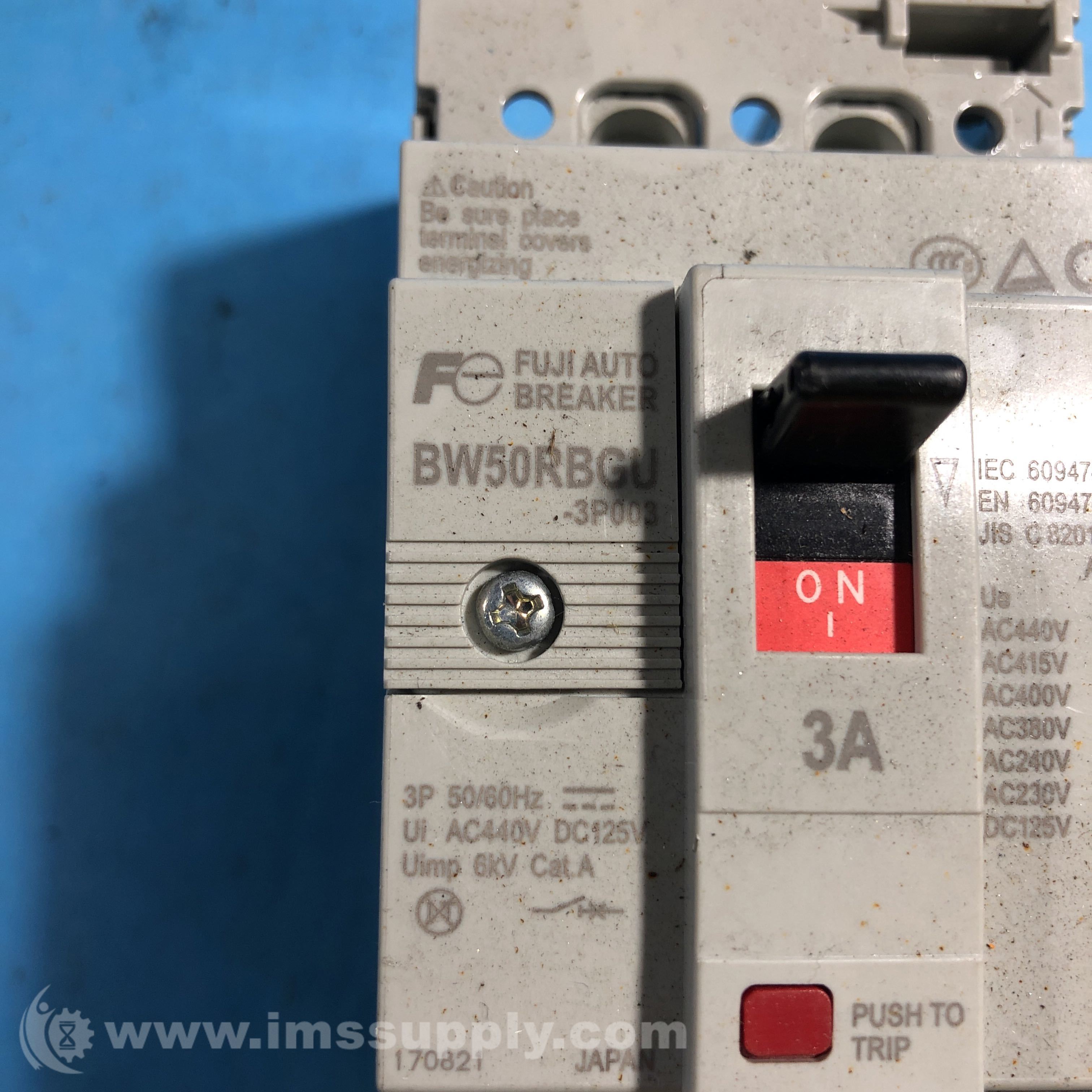 Fuji Electric BW50RBGU-3P003 Molded Case Circuit Breaker, 3-Pole - IMS ...