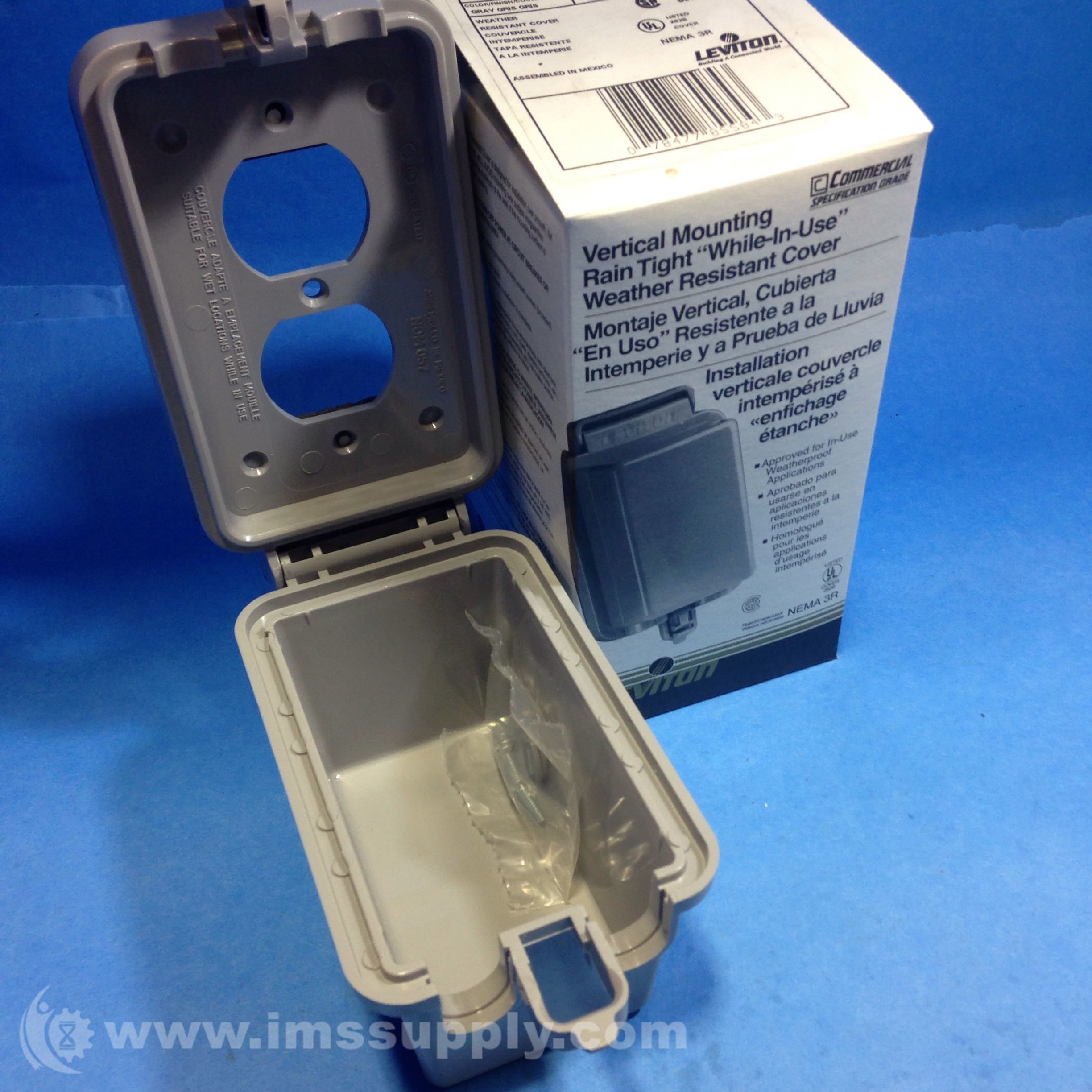 Leviton 5976-GY Raintight 1-Gang Weather-Resistant Cover - IMS Supply