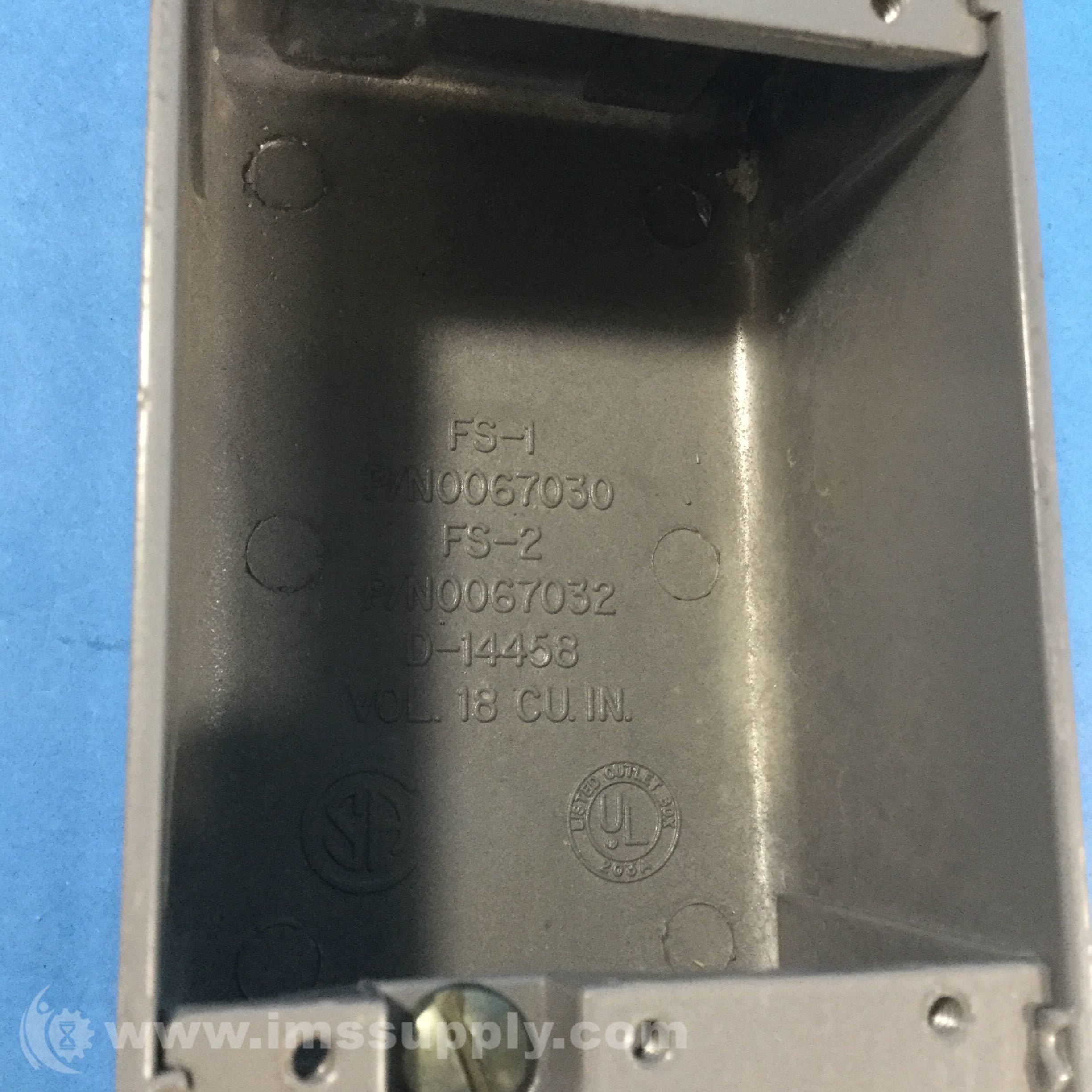 Killark FS-2 FS Device Box, Dead-End, Type FS, 3/4 Inch, Aluminum - IMS ...