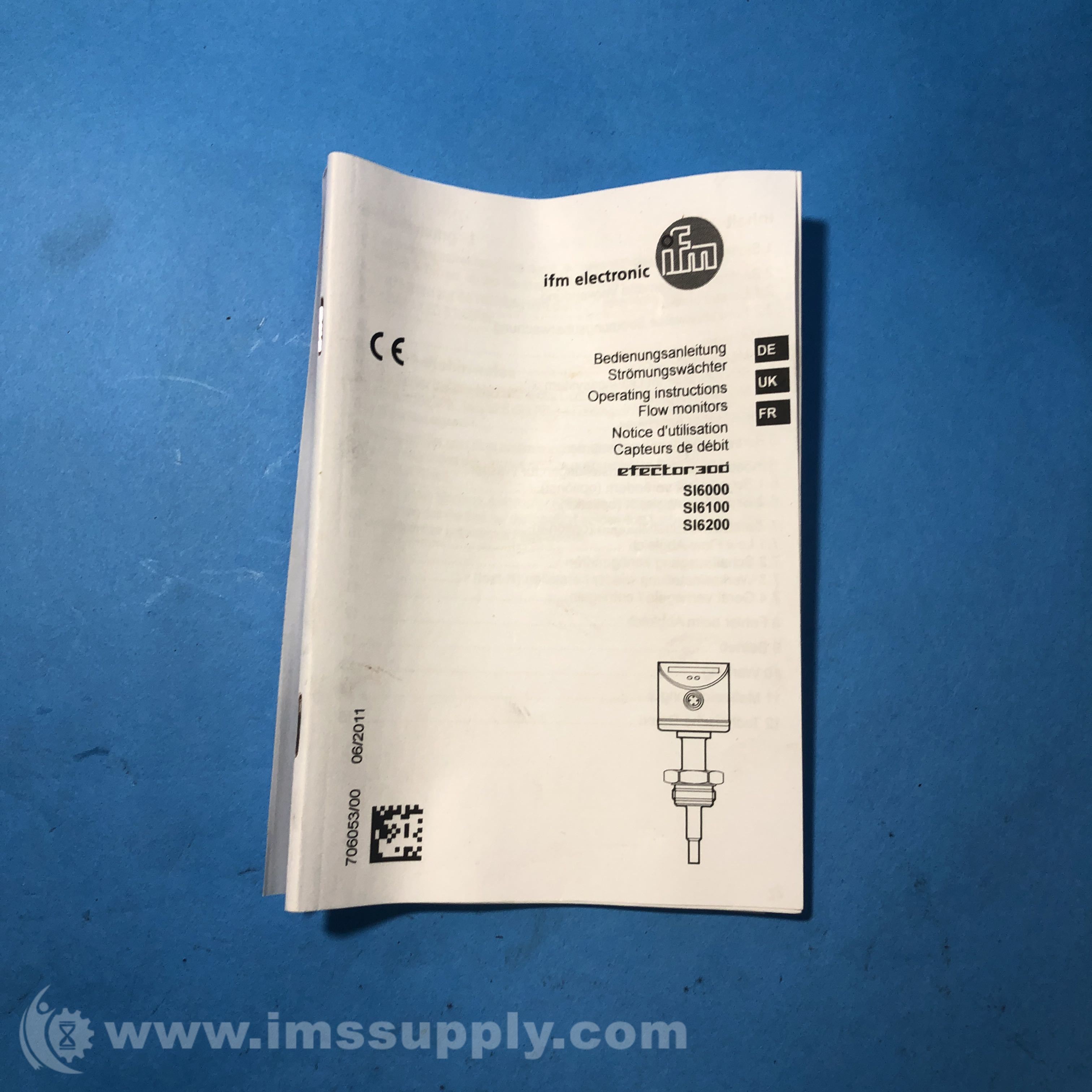 Ifm SI6100 Flow Monitor - IMS Supply