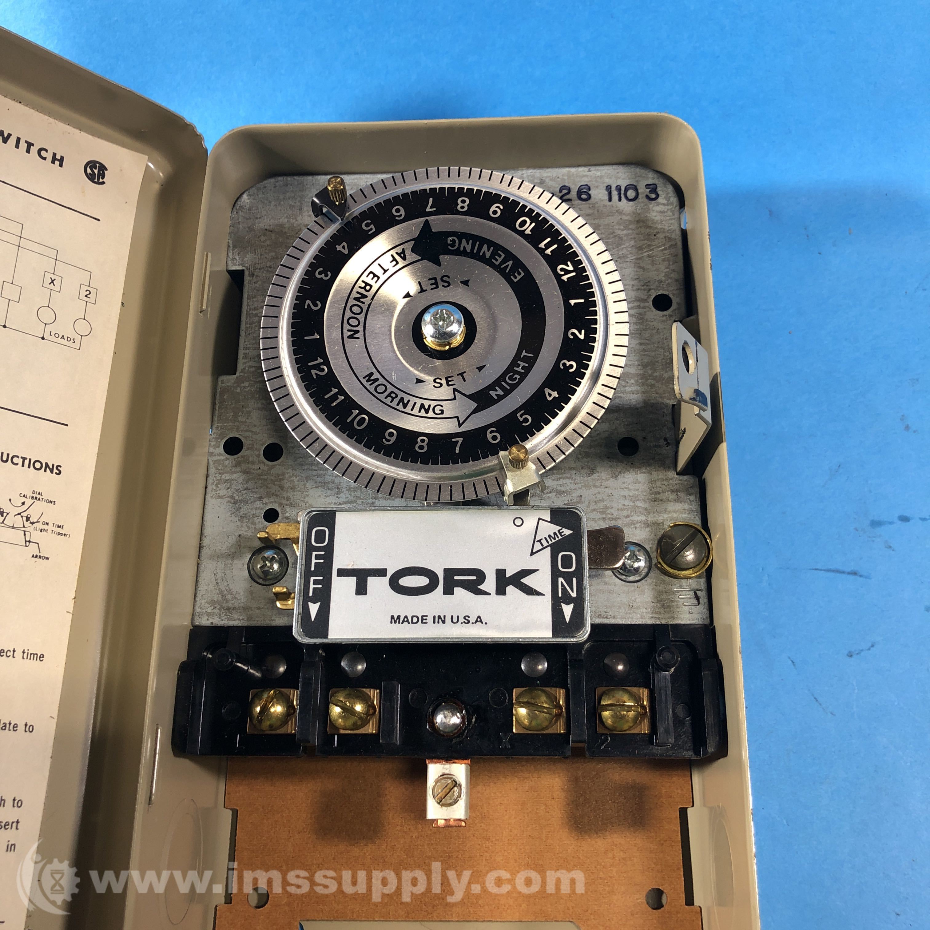 Tork 1103 120v 24-Hour Timer, DPST, Time Switch - IMS Supply