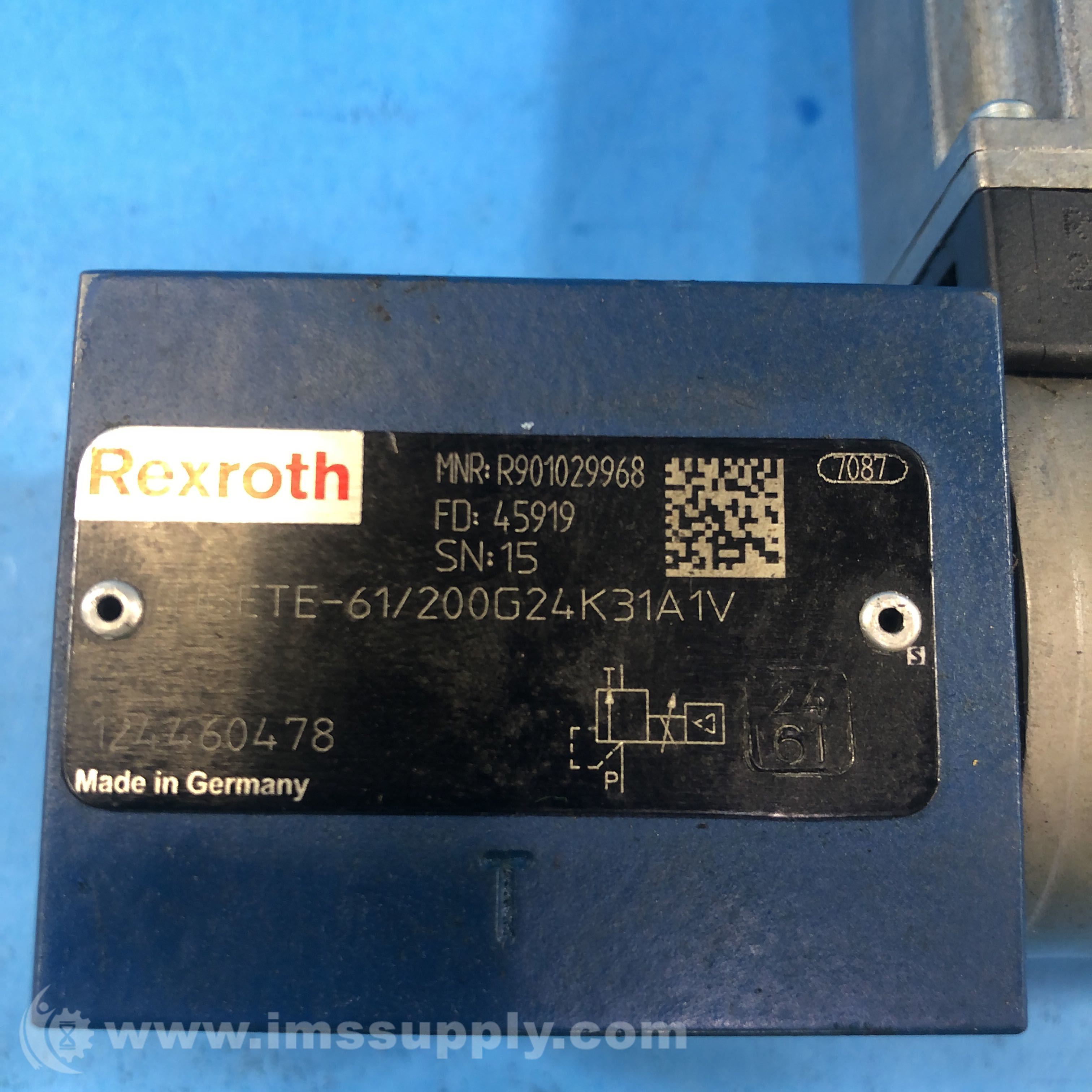 Rexroth DBETE-61/200G24K31A1V Proportional Hydraulic Valve - IMS Supply