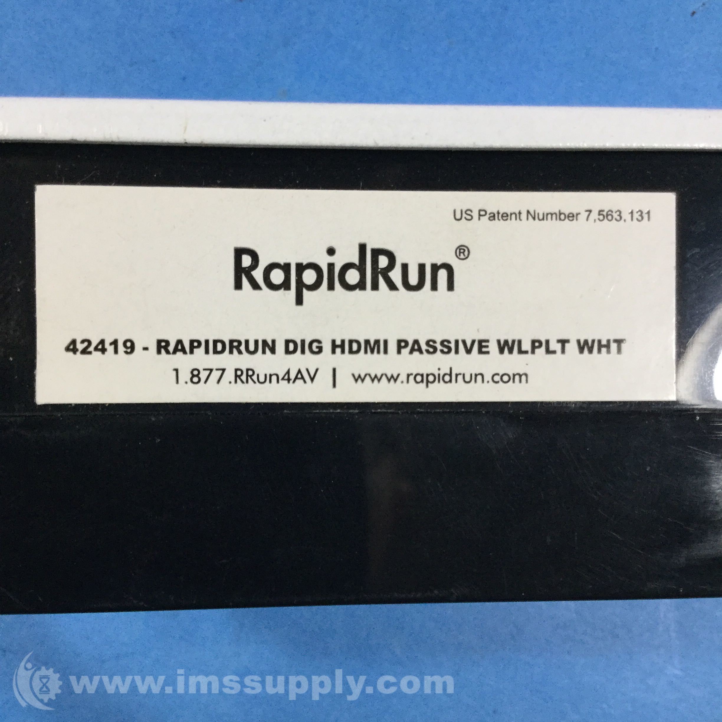 RapidRun 42419 Digital HDMI Passive Wall Plate White - IMS Supply