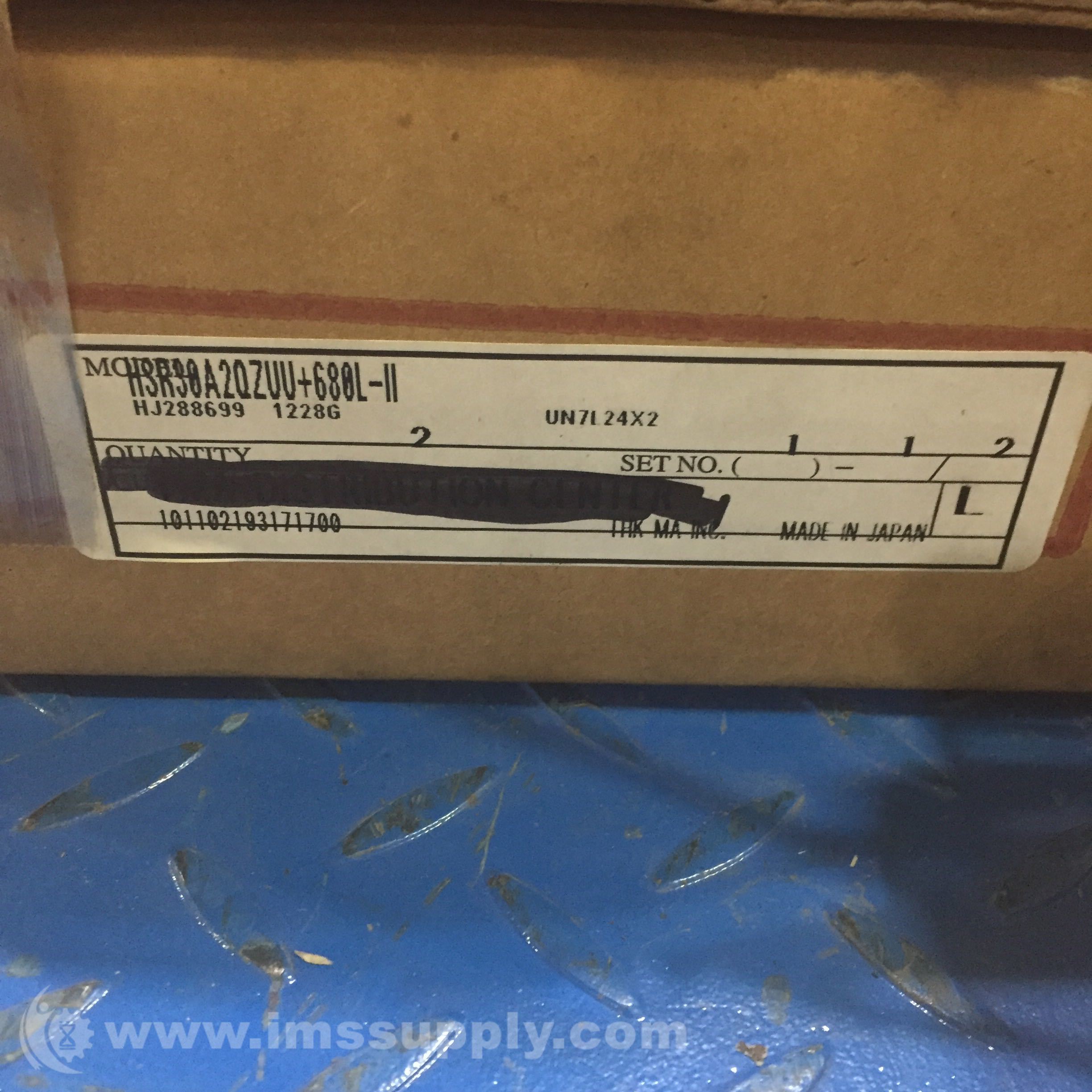 THK HSR30A2QZUU+680L-II Box of 2 Model HSR 30A Linear Bearing - IMS Supply