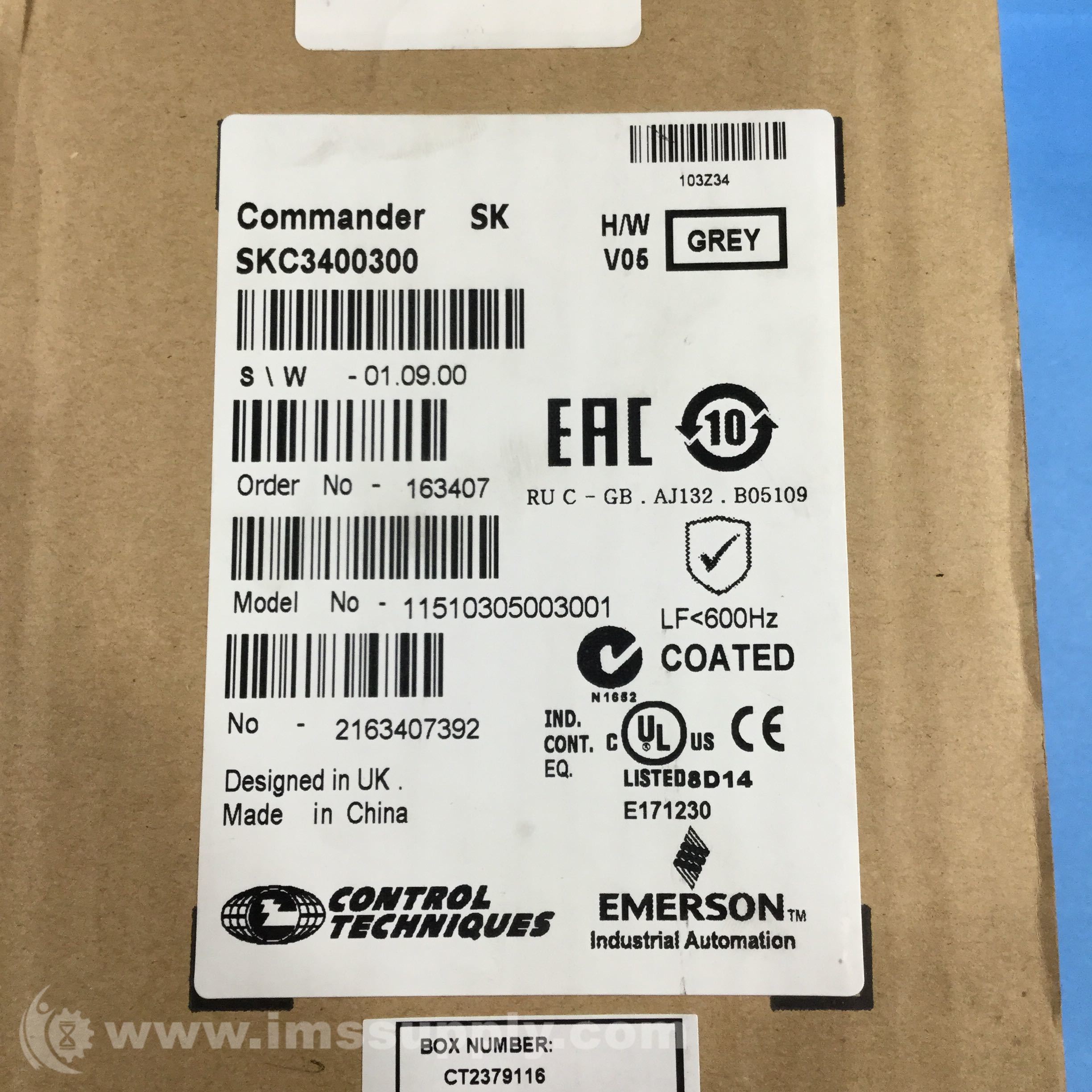 Control Techniques SKC3400300 AC Drives, Commander SK Series - IMS Supply