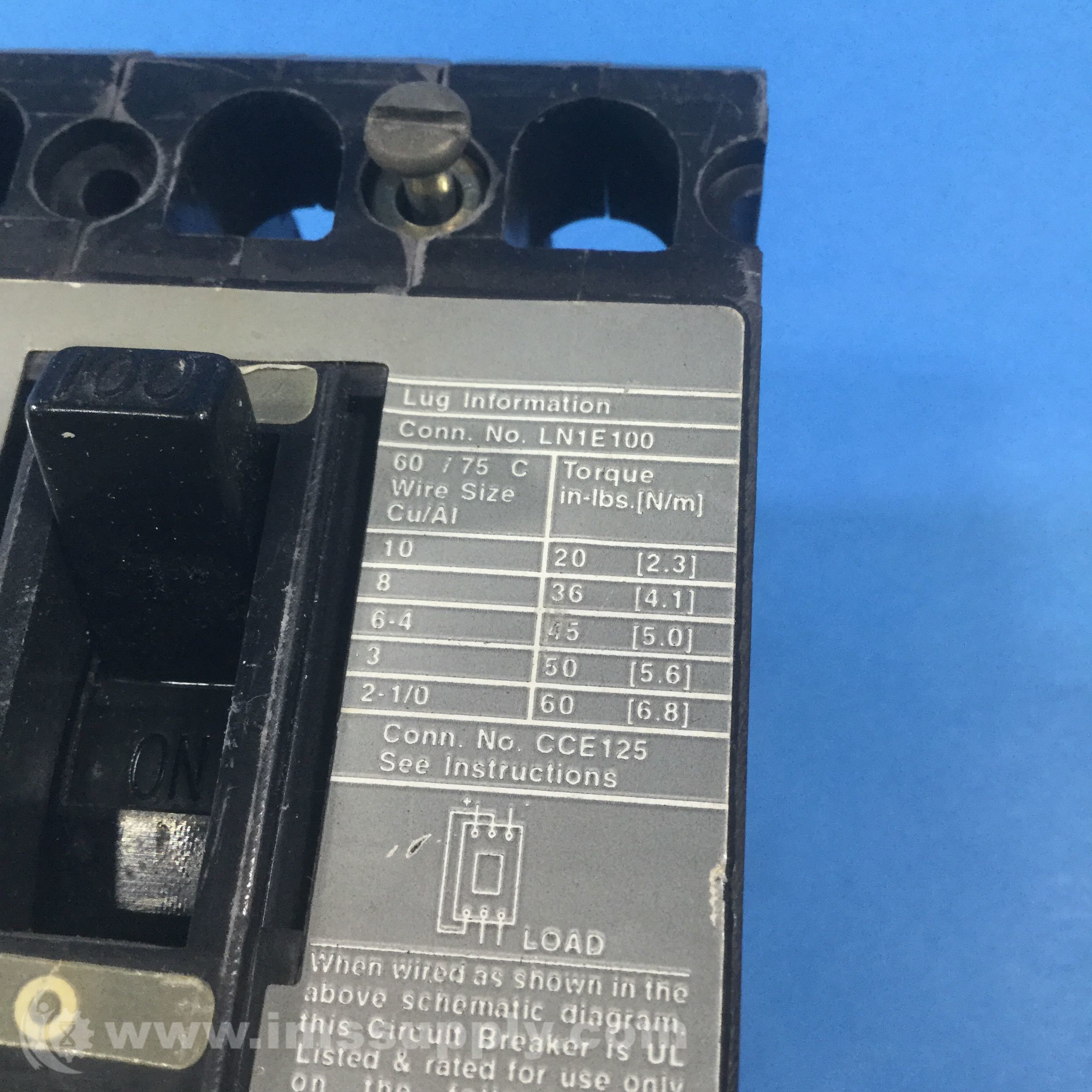 Siemens ED63B100 Circuit Breaker, 3-Poles, 100A, 600V - IMS Supply