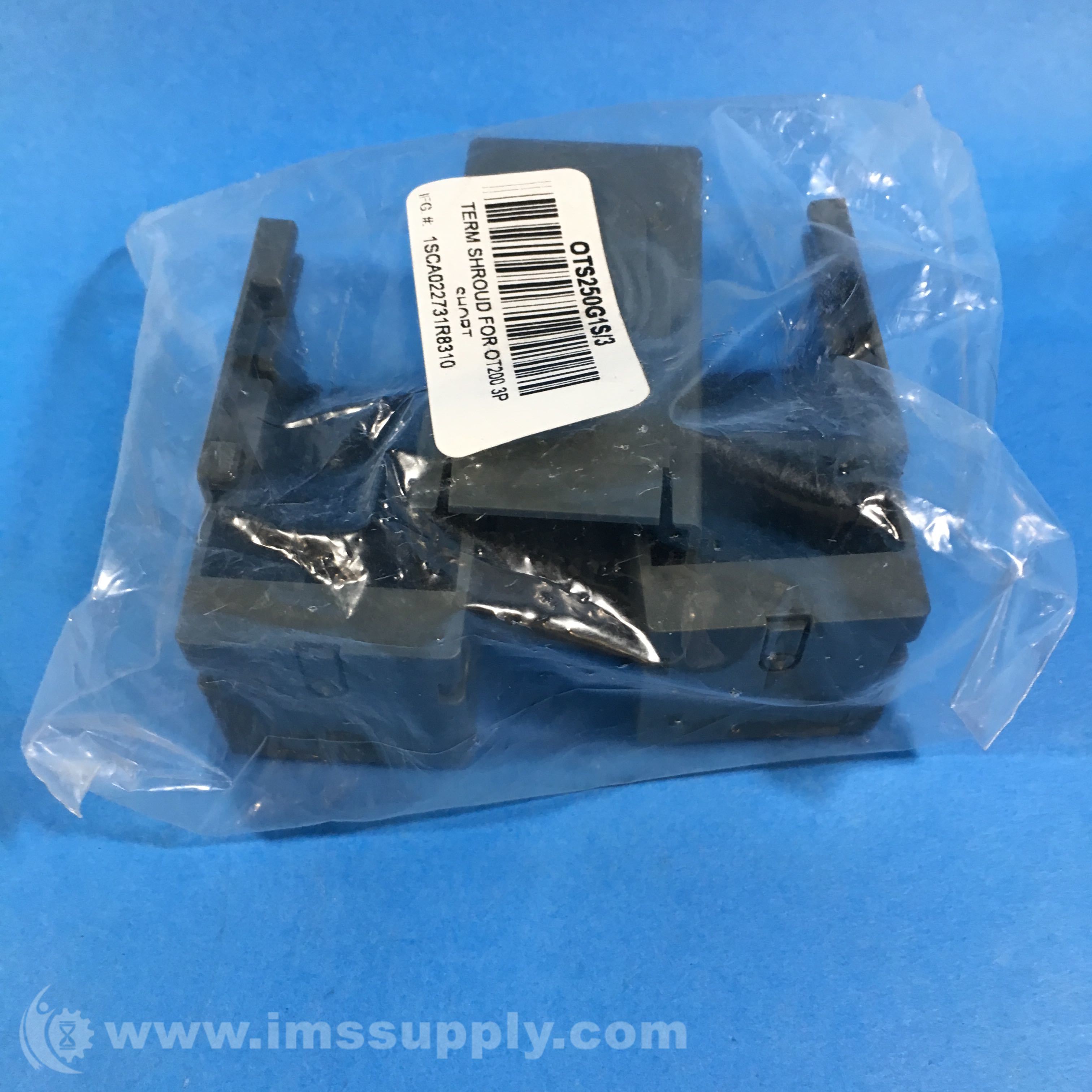 ABB OTS250G1S/3 Terminal Shroud, Snap-On Plastic Gray, 3 Pack - IMS Supply