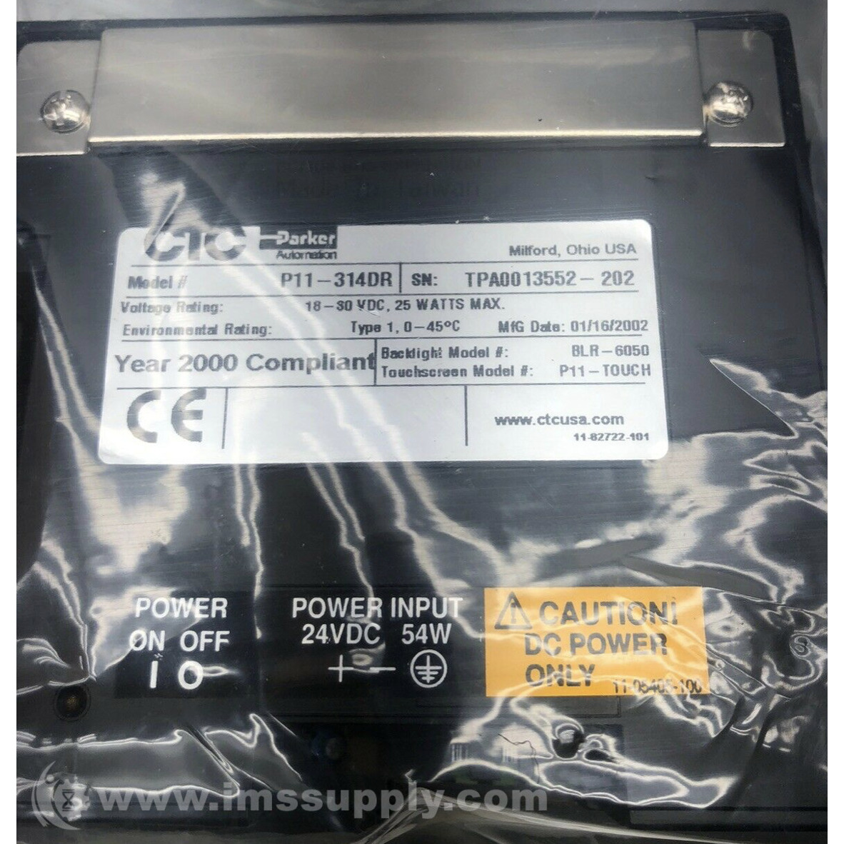 Parker P11-314DR Touchscreen Display, 18-30VDC, 25W - IMS Supply