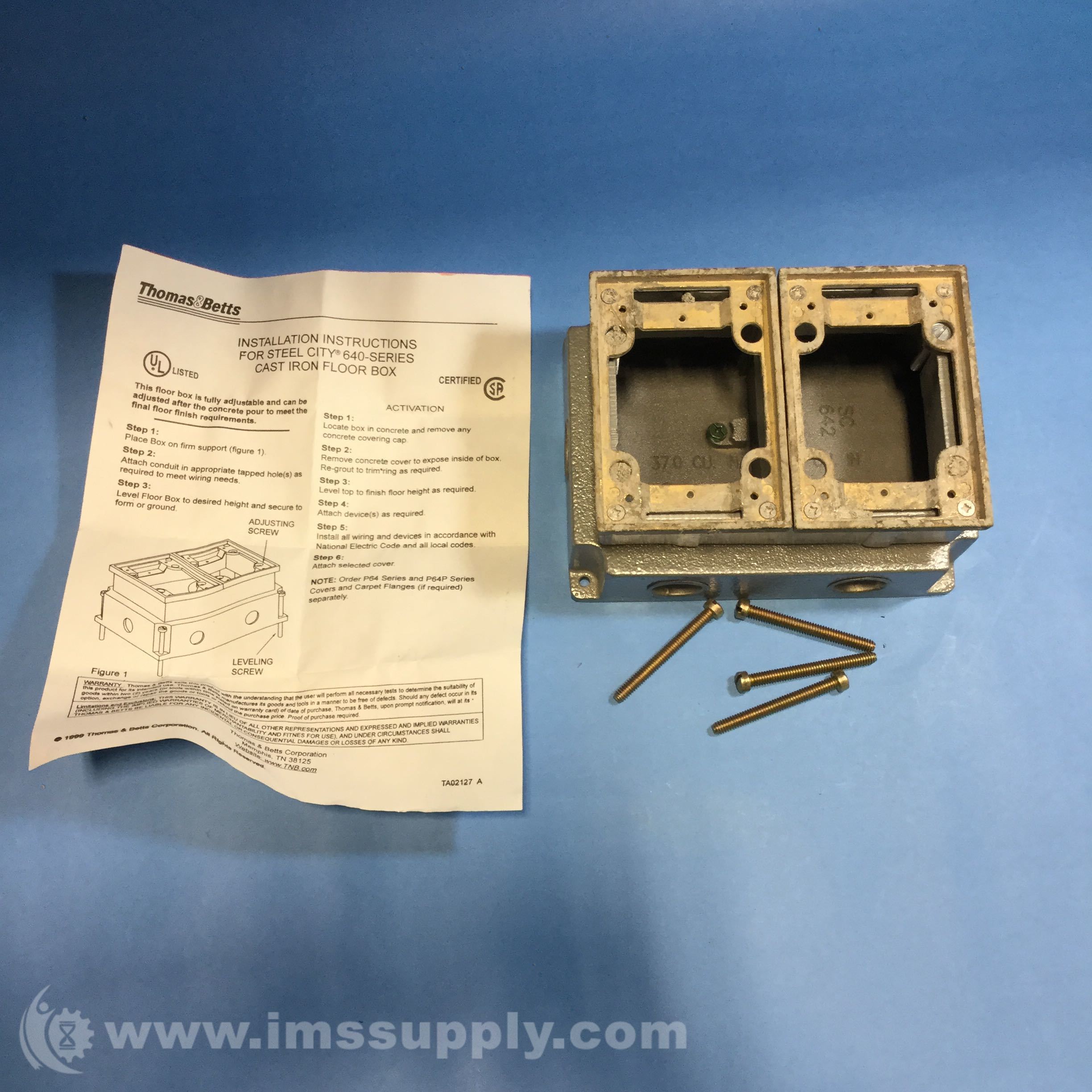 Thomas & Betts 642 2-Gang Floor Box - IMS Supply