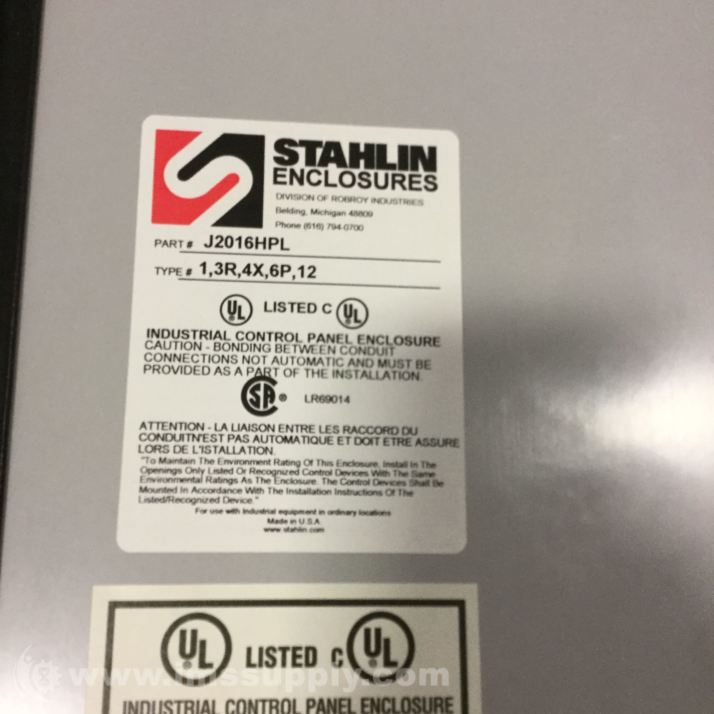 Stahlin J2016HPL Wall Mount Enclosures, J Series - IMS Supply