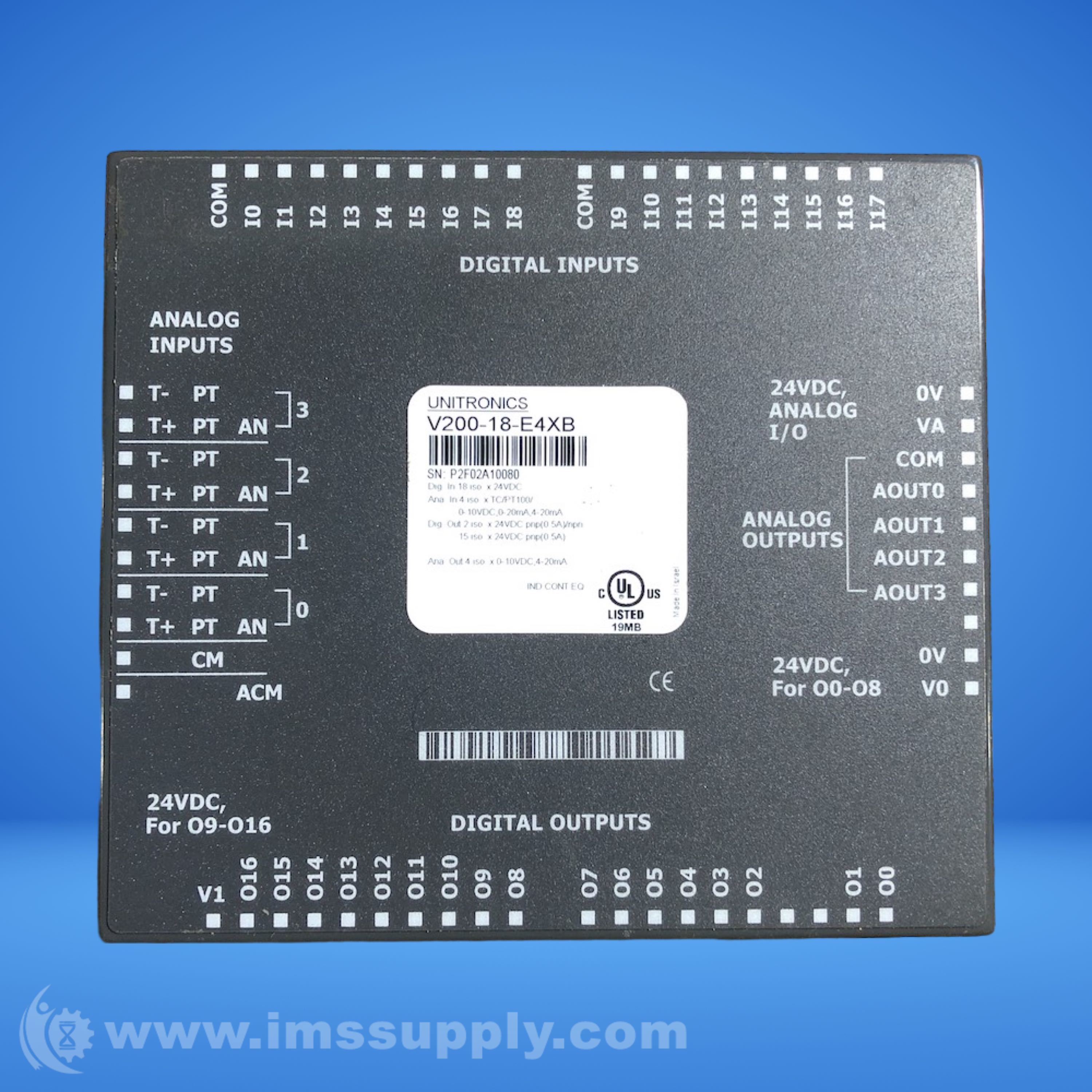 Unitronics V200-18-E4XB Snap-In I/O Module - IMS Supply