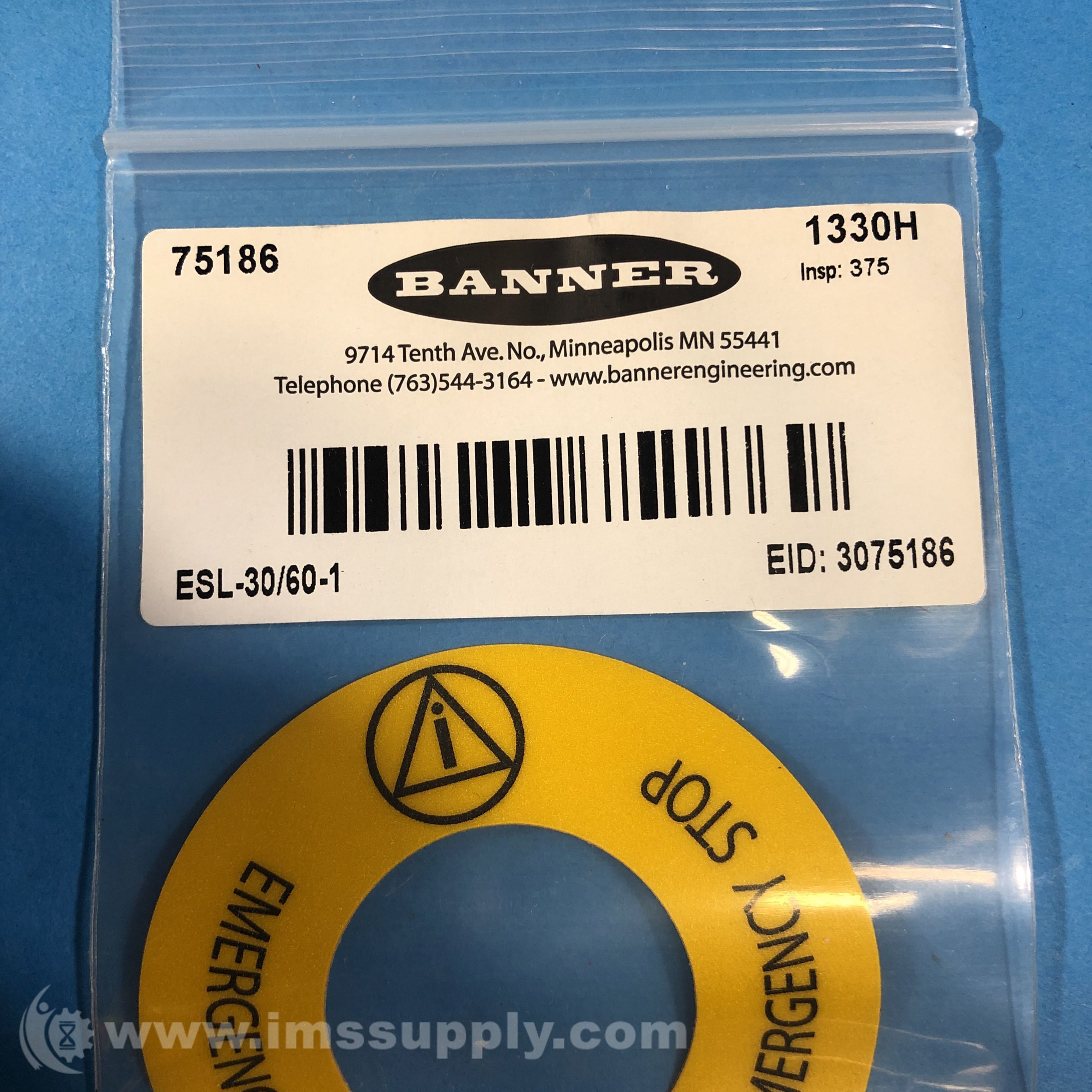 Banner 69707 SSA-EBM-12E 22mm Metal E-Stop Kit - IMS Supply