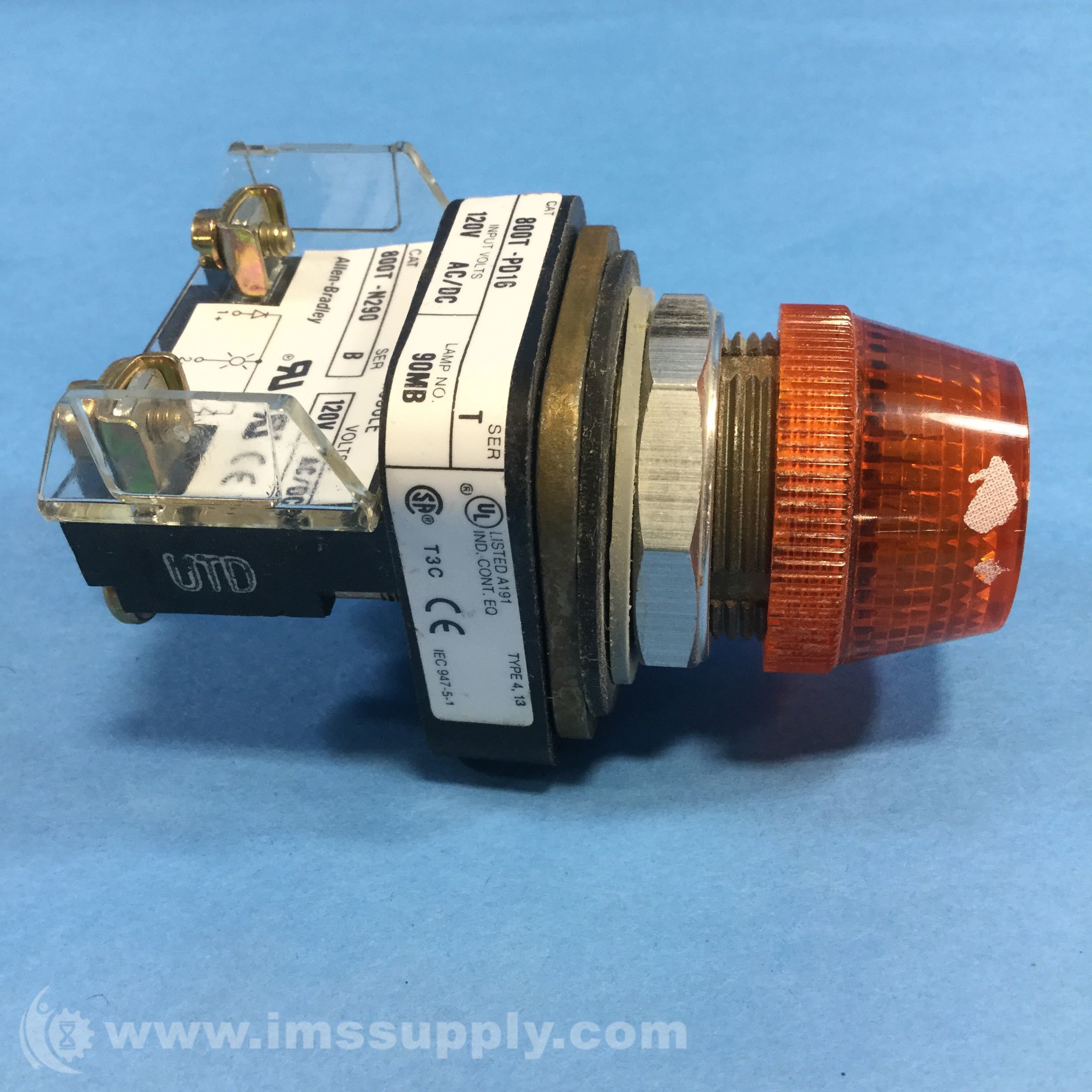Allen Bradley 800T-PD16 800T Series Metal Dual Input Pilot Light - IMS ...