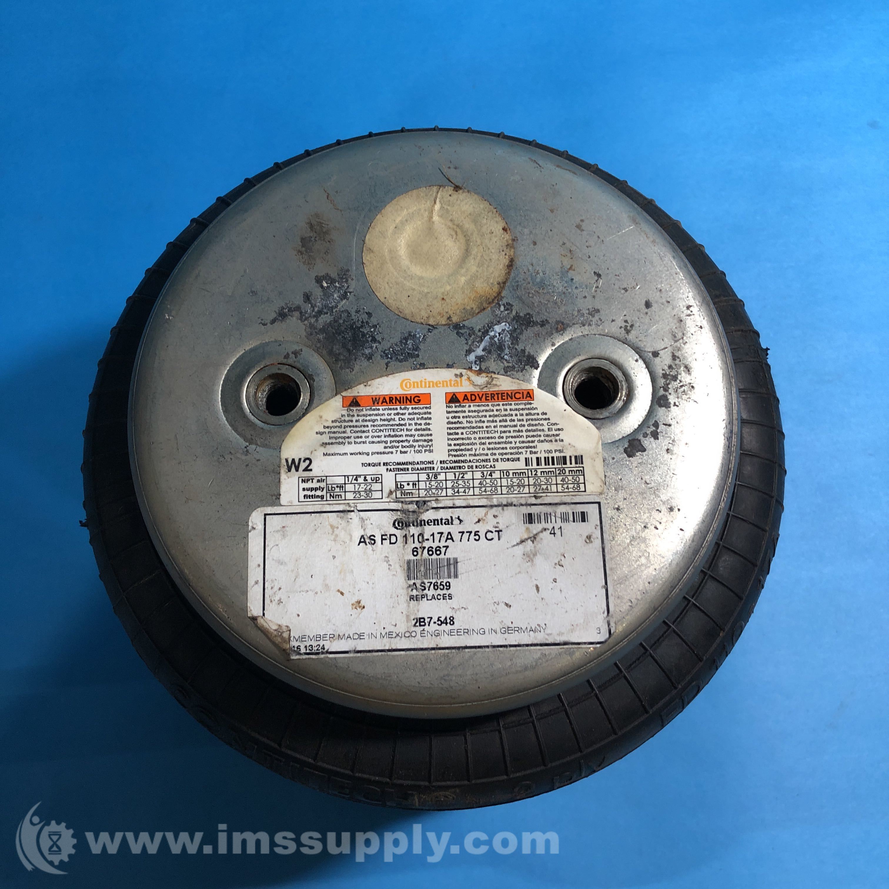 Continental FD 110-17A 775 Bellows Style Air Spring - IMS Supply