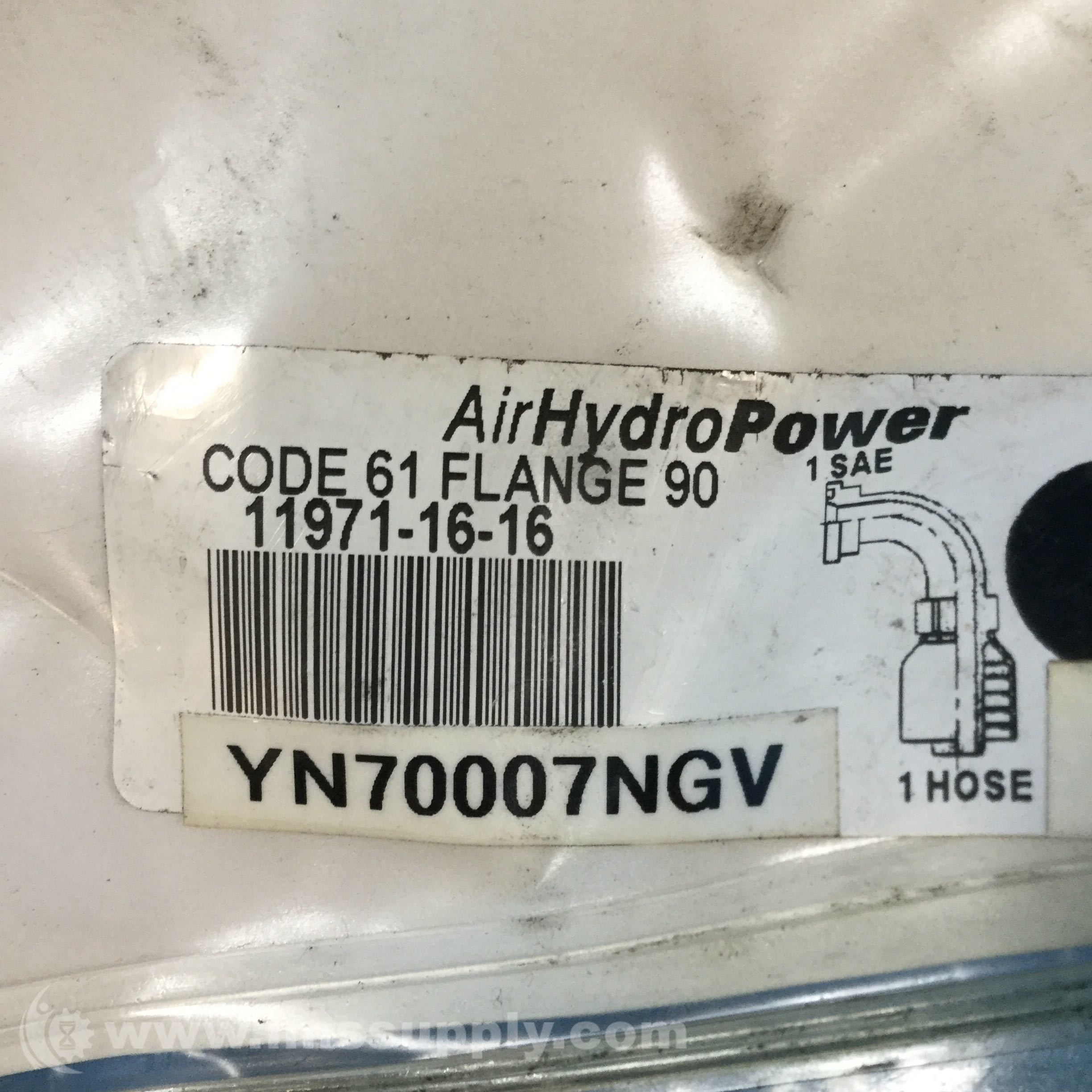 Parker 11971-16-16 71 Series Hydraullic Flange Head 90° Elbow - IMS Supply