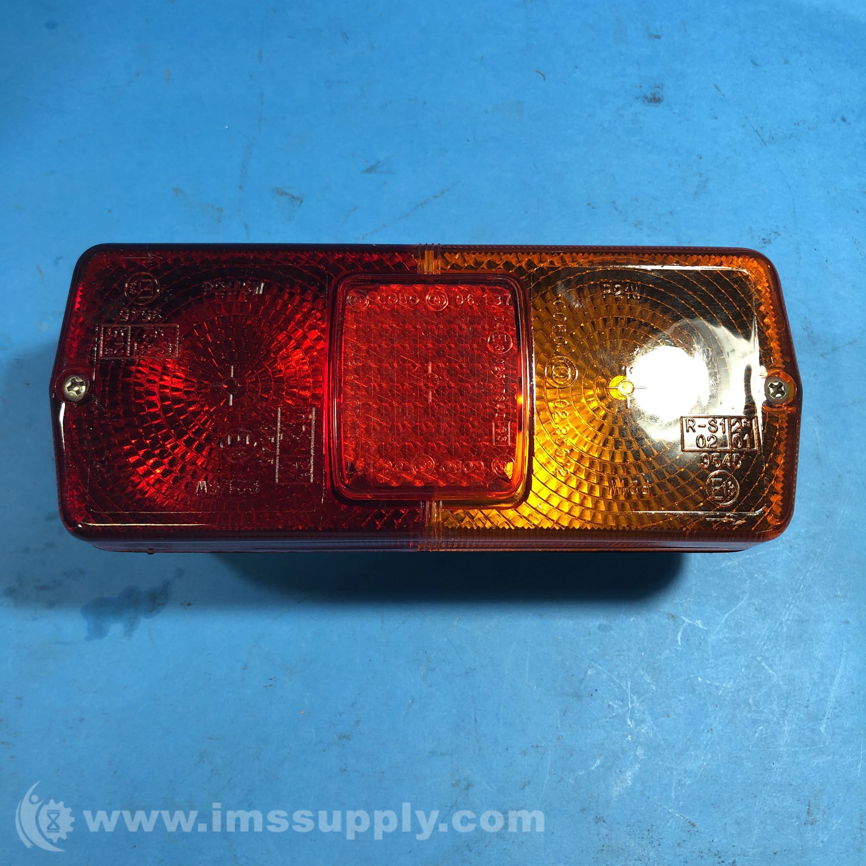 COBO Rectangular Direction Indicator Tail Light, Red and Amber - IMS Supply