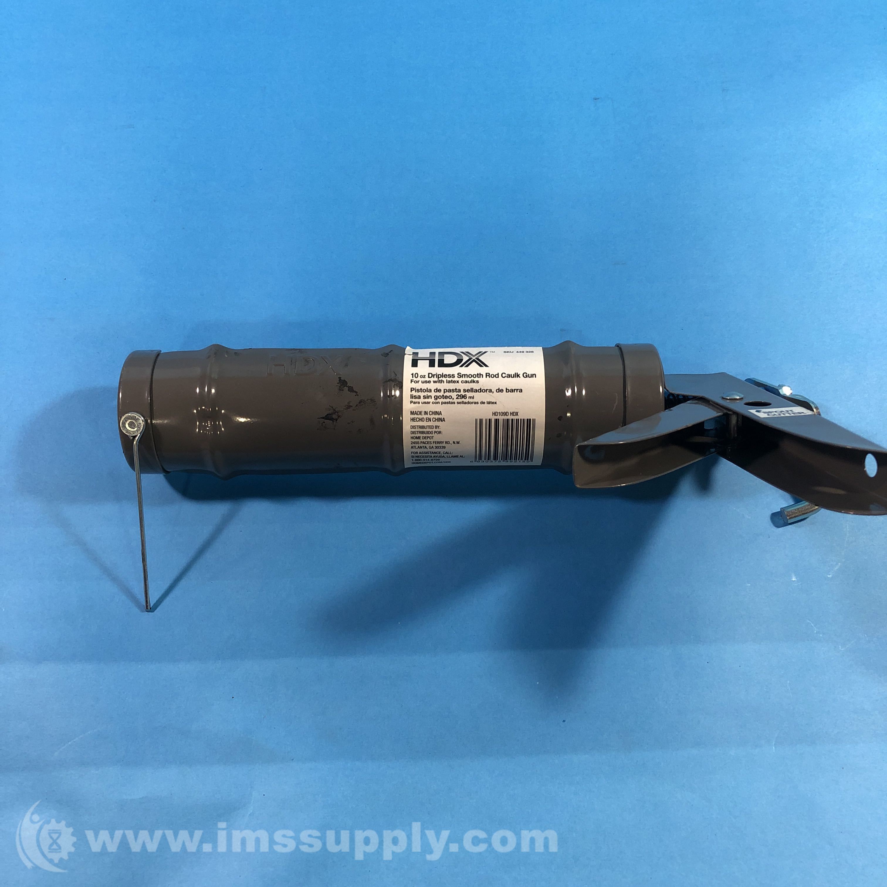 HDX HD109D HDX 10 Oz Dripless Smooth Rod Caulk Gun - IMS Supply