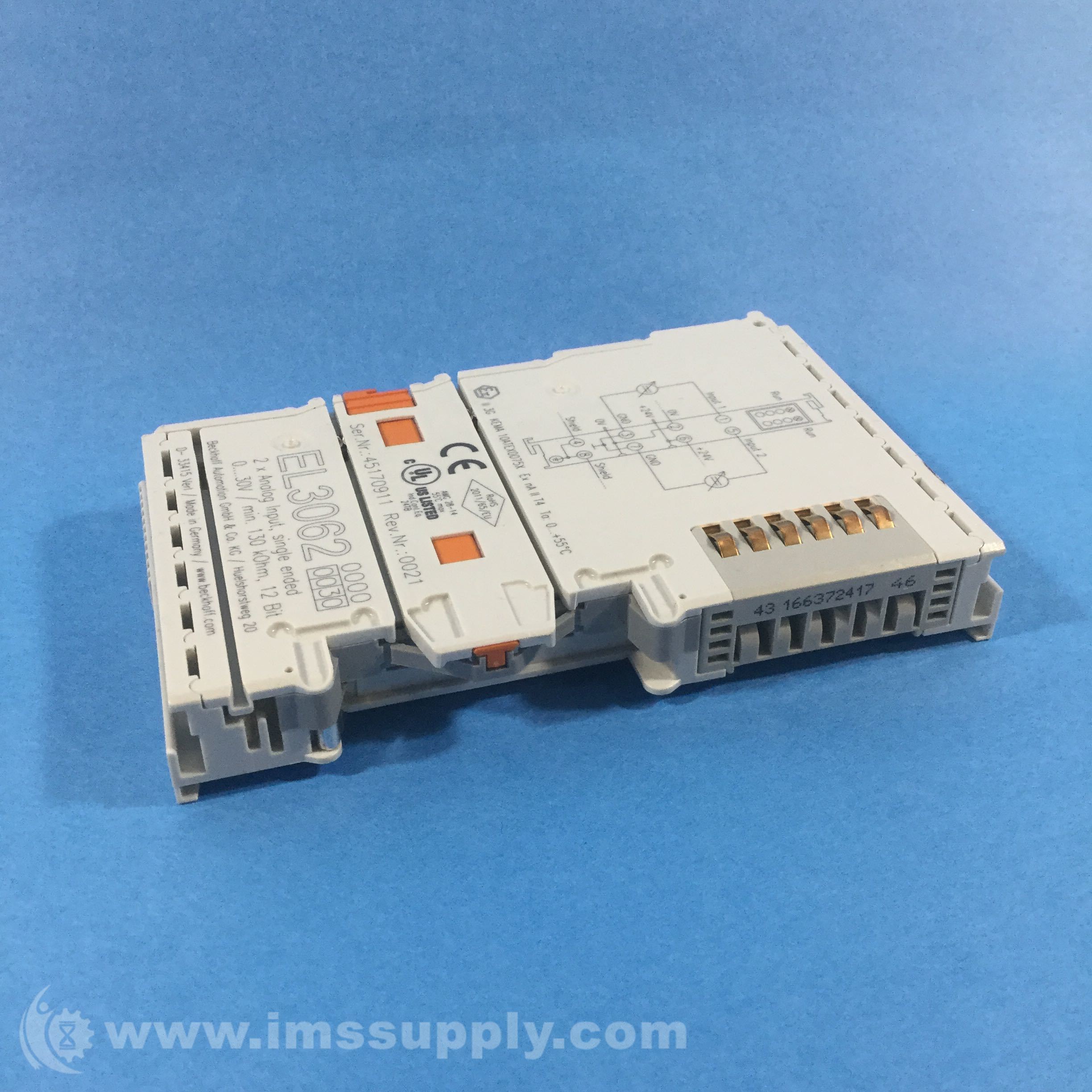 Beckhoff EL3062, 2-Channel Analog Input Terminal 0…10 V - IMS Supply