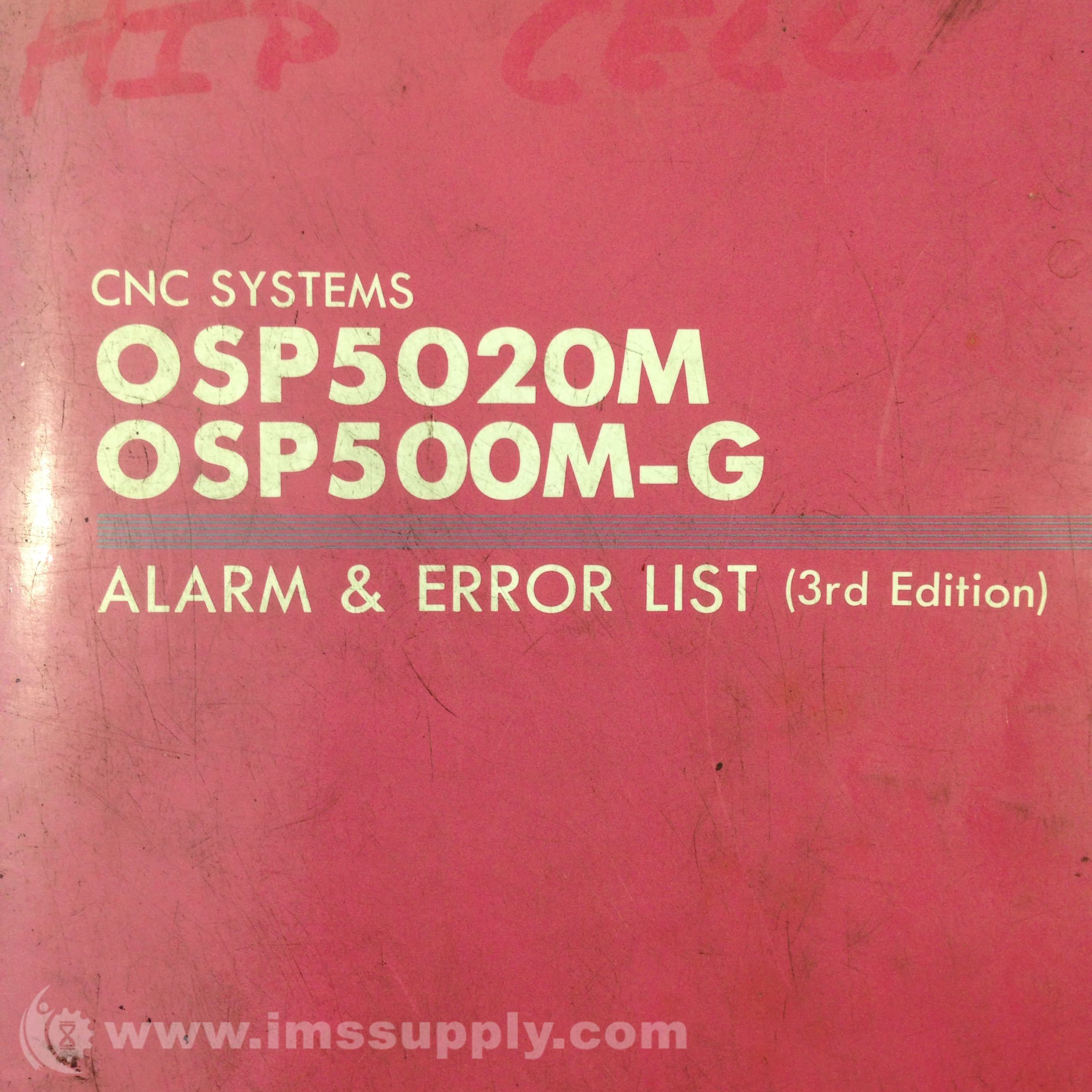 Okuma OSP5020M / OSP500M-G Alarm & Error List - IMS Supply