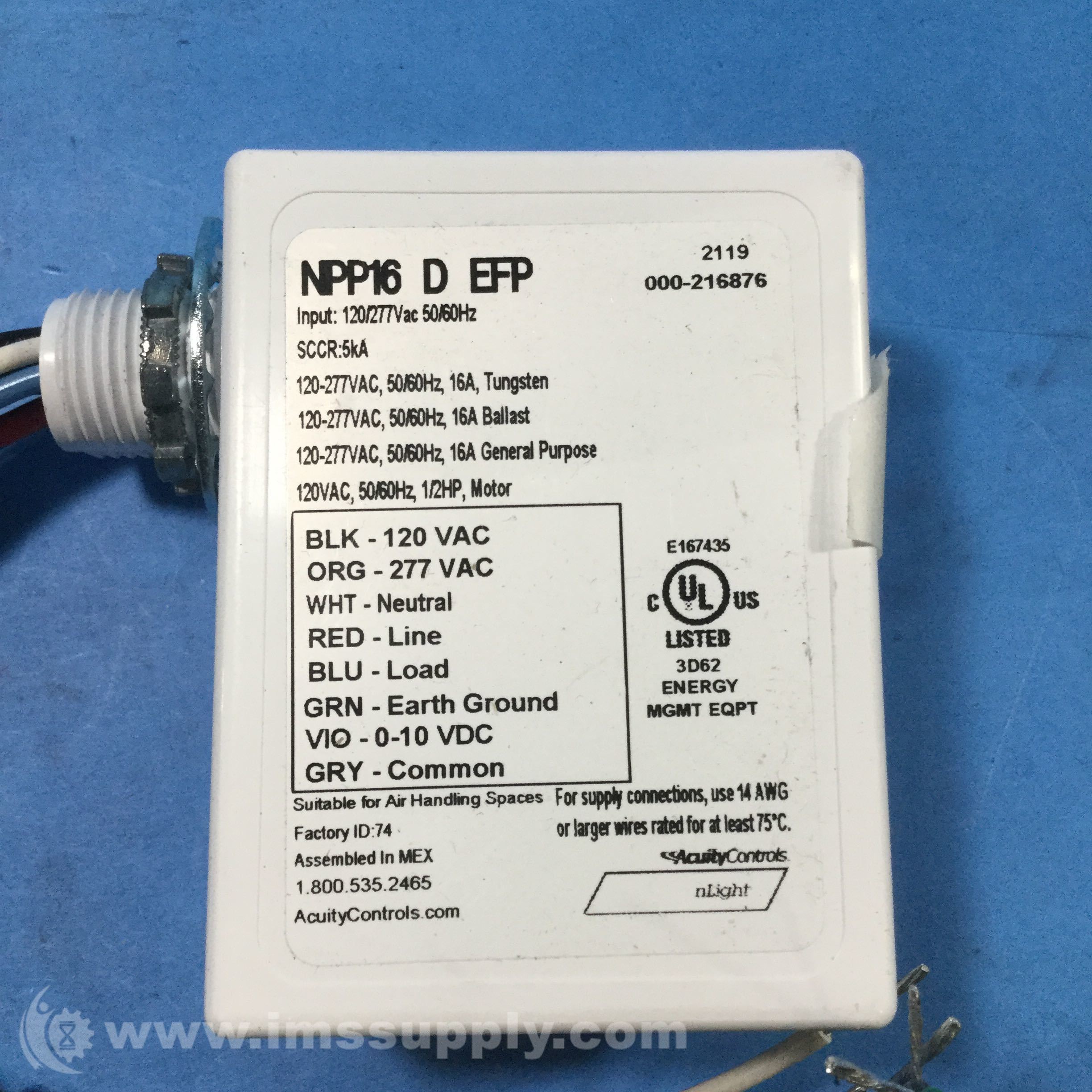 Acuity Controls NPP16 D EFP Power/Relay Pack - IMS Supply