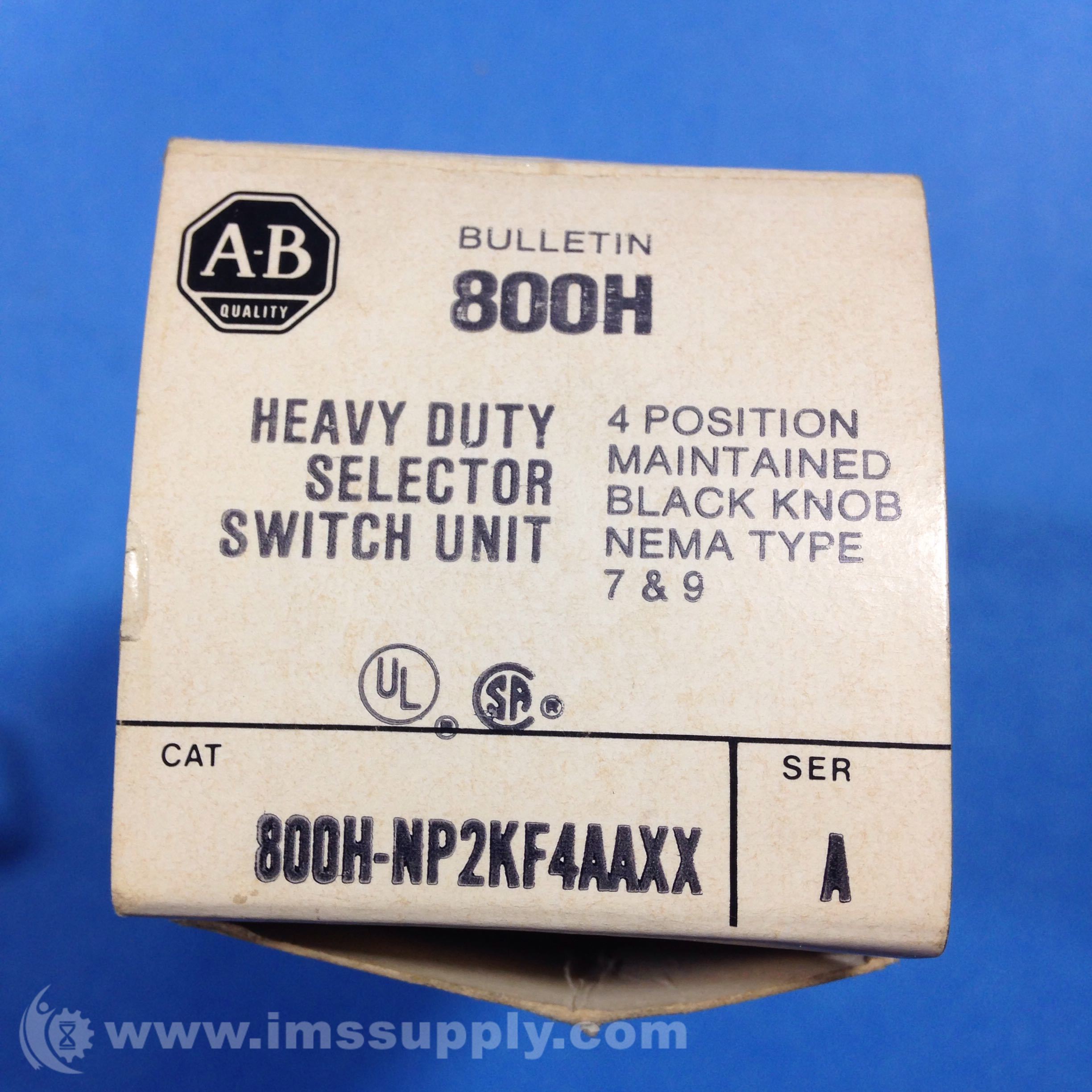 Allen Bradley 800H-NP2KF4AAXX Heavy Duty Selector Switch Unit - IMS Supply