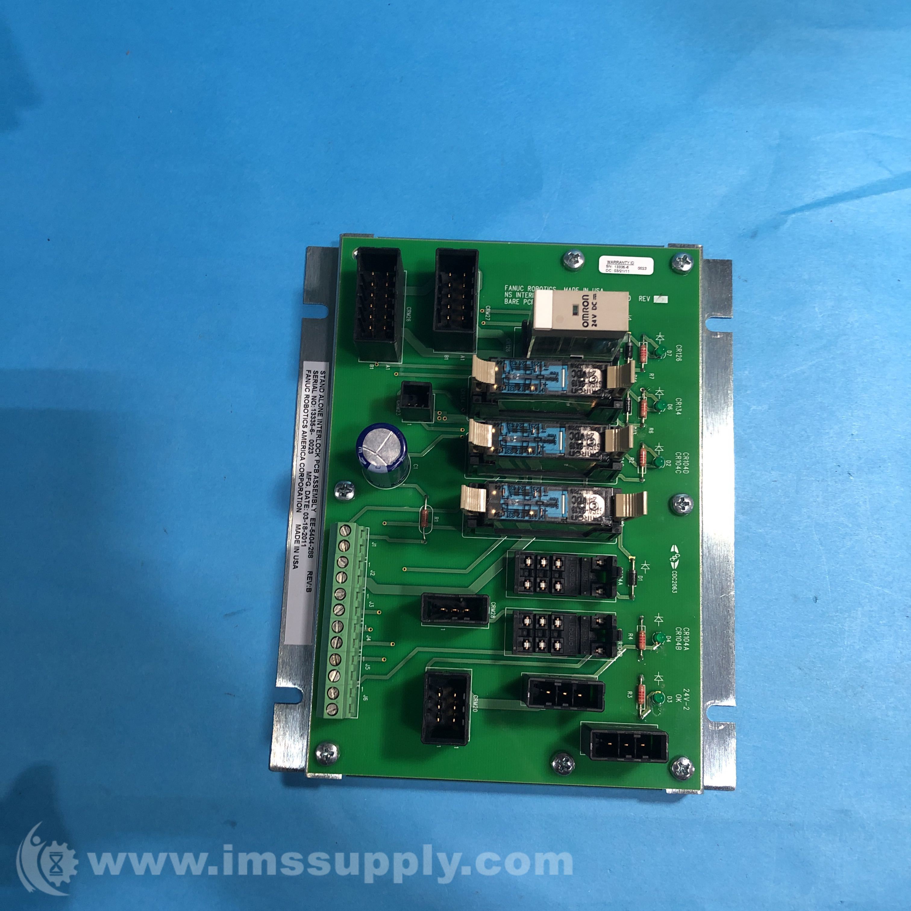 Fanuc EE-5404-288 Revision B Stand Alone Interlock PCB Assembly - IMS ...