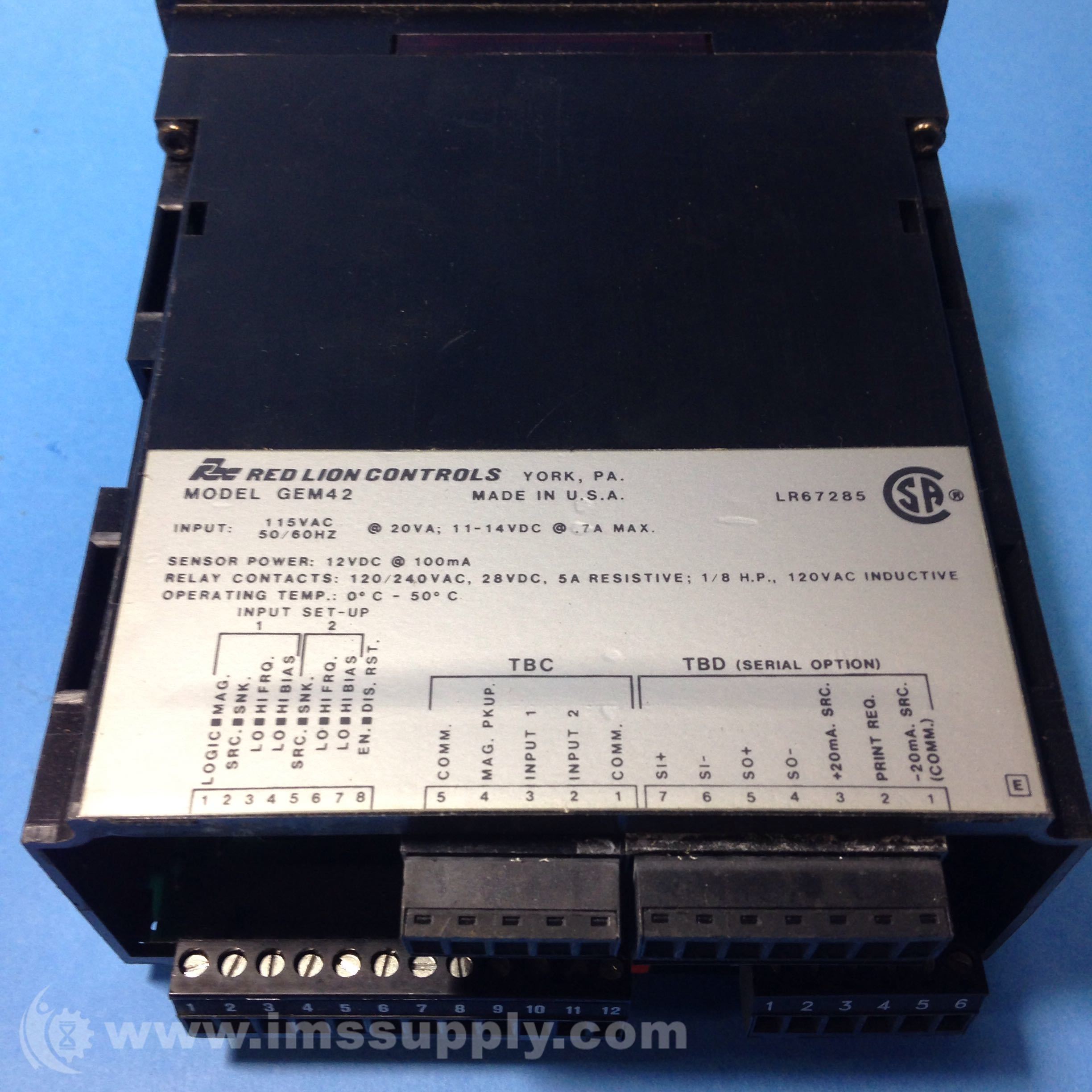 Red Lion Controls GEM42100 Presettable Counter - IMS Supply