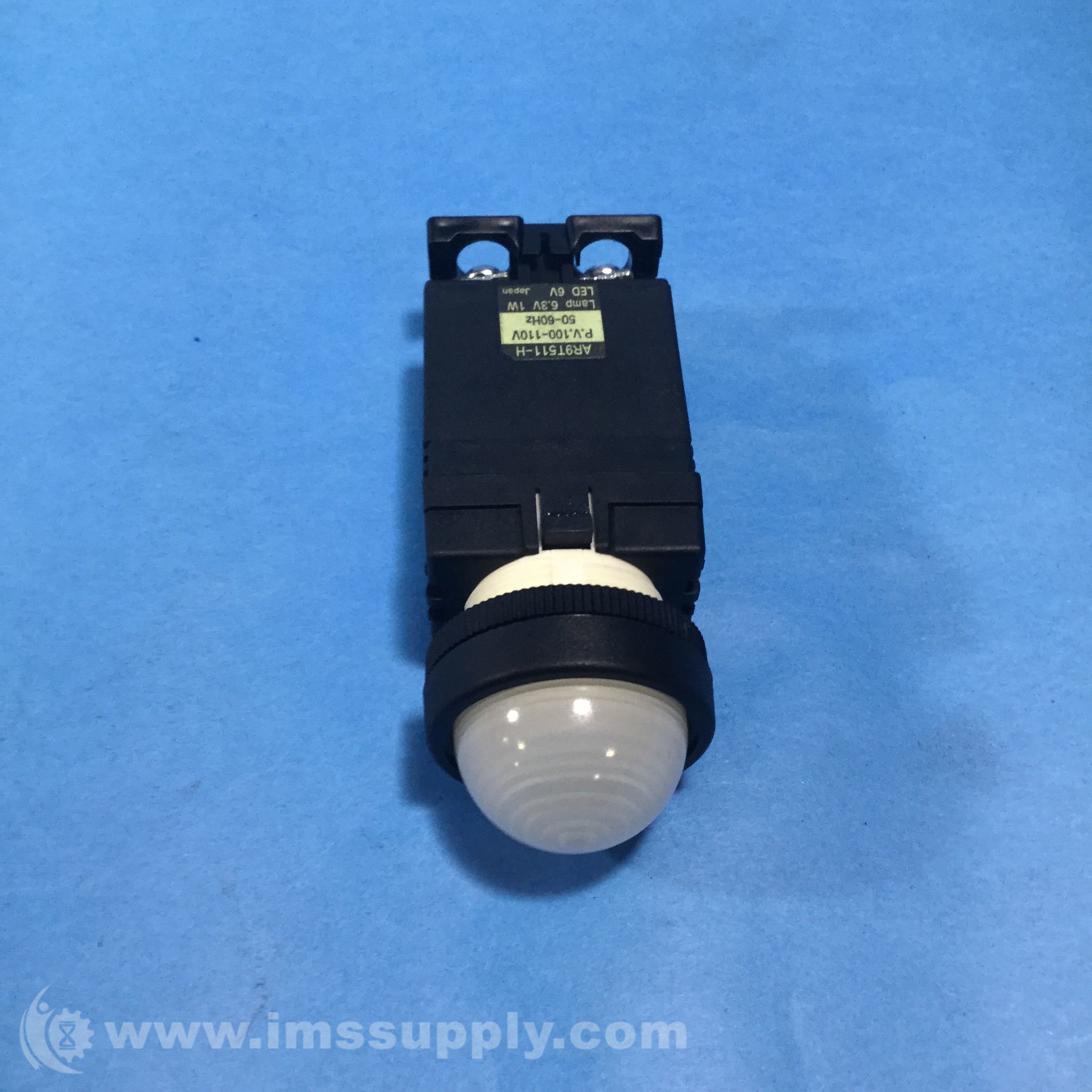 Fuji Electric DR22D0L-H3W White Round Pilot Light 100-110 VAC - IMS Supply