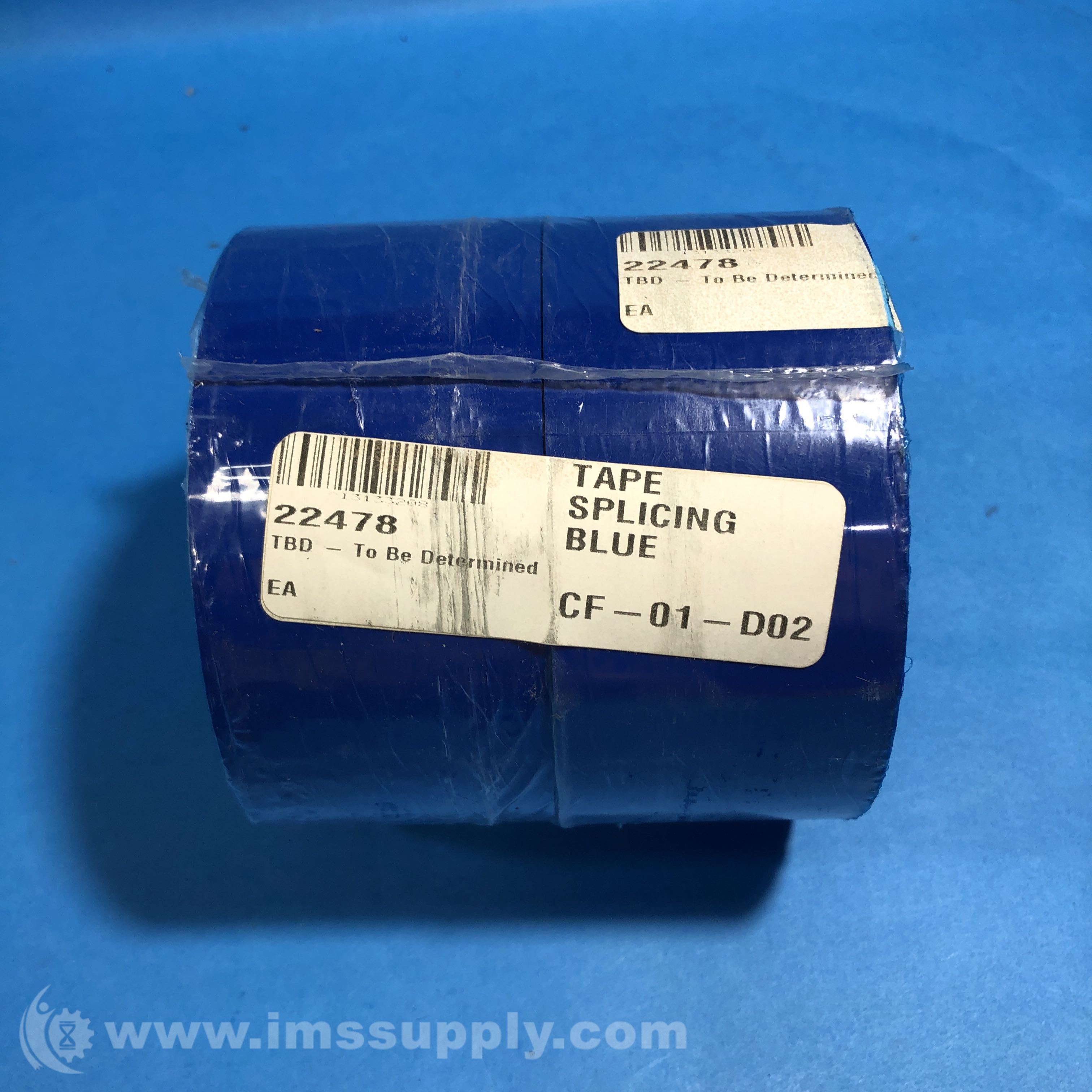 Uline Pack of 2 Blue Splicing / Marking Tape Rolls - IMS Supply