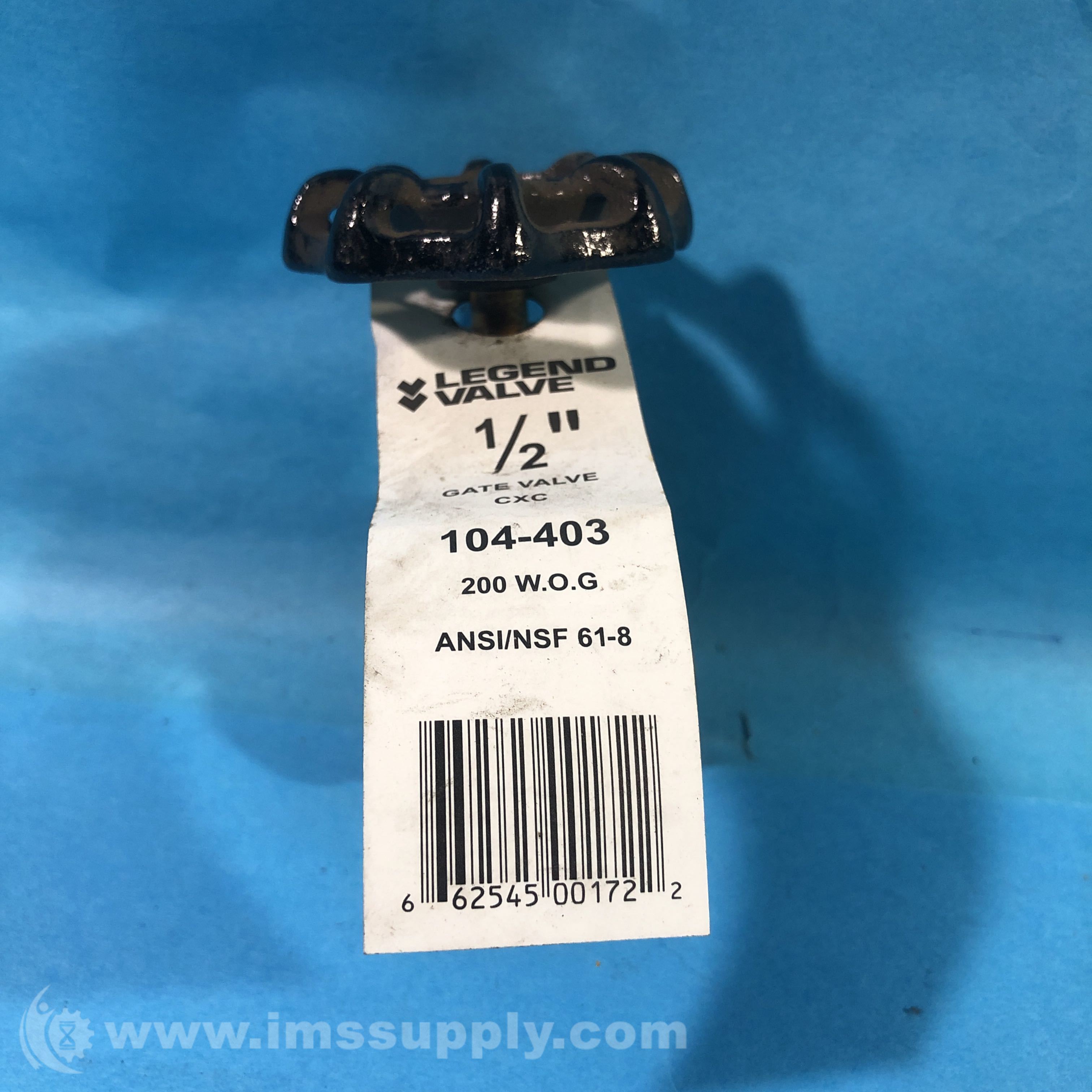 Legend Valve 104-403 1/2 Brass Gate Valve CXC 200 Wog - IMS Supply