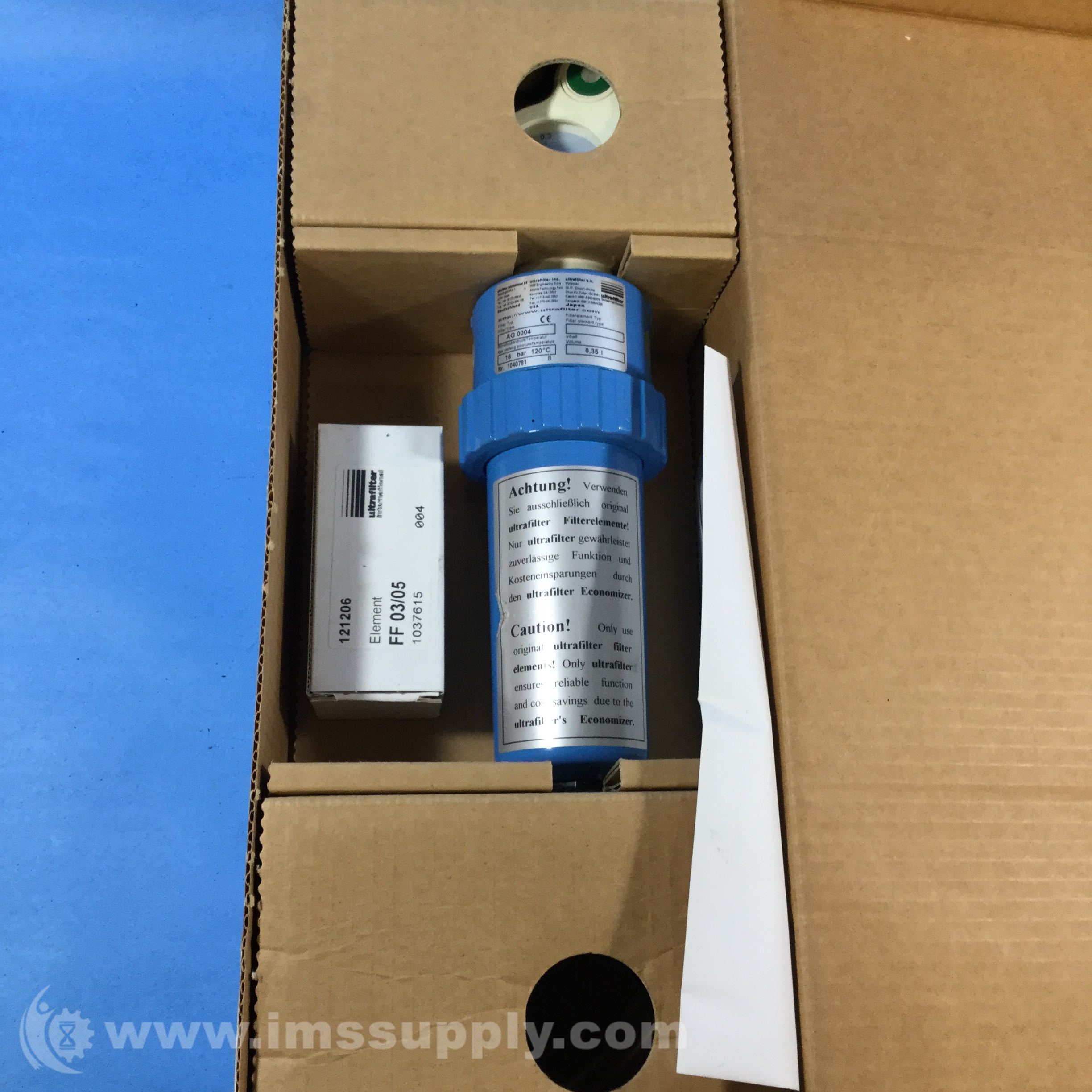 Ultrafilter Gmbh AG 0004 Economizer Filter - IMS Supply