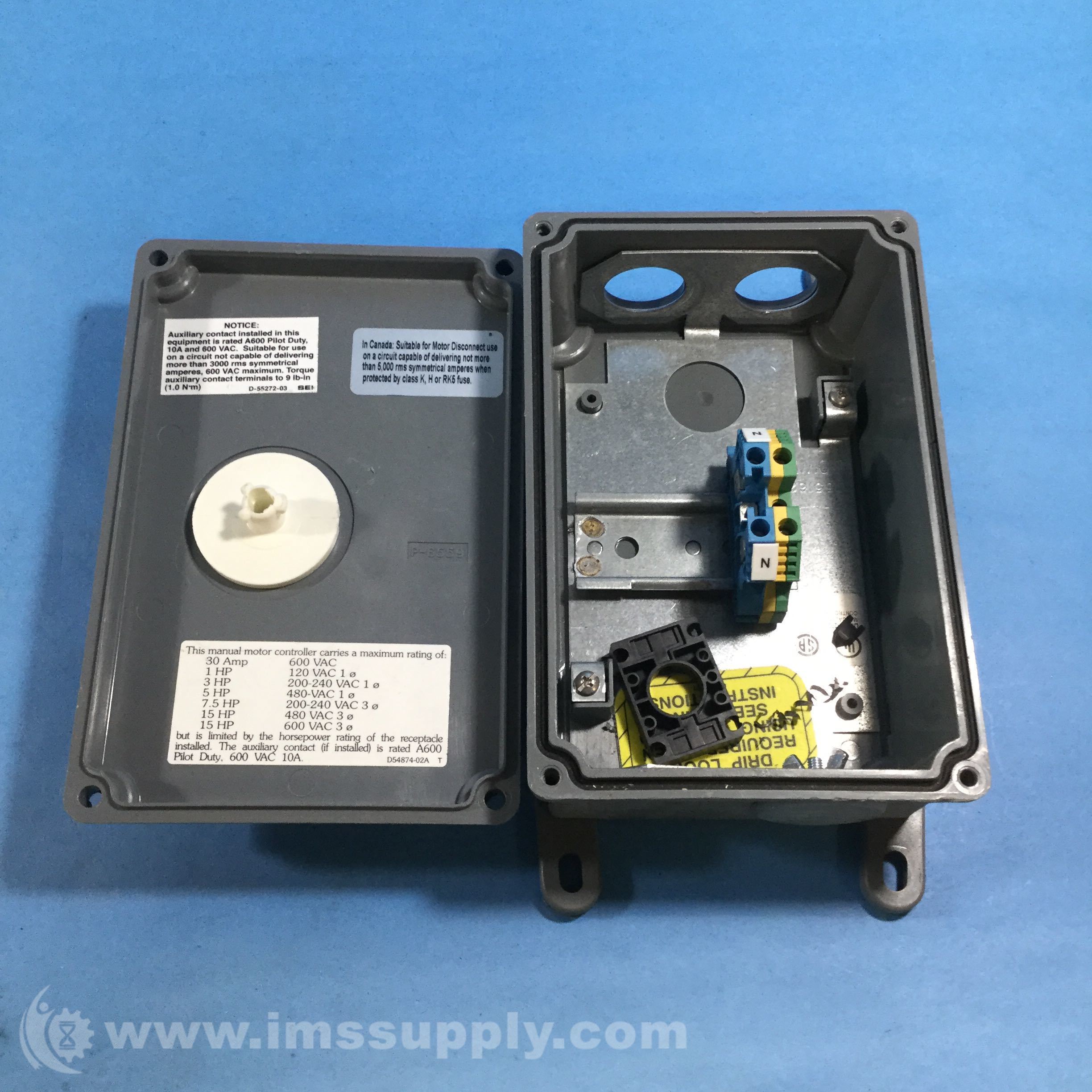 Hubbell HBLDS3VFD Circuit-Lock Disconnect Switch 30A Type 4X, 12K - IMS ...