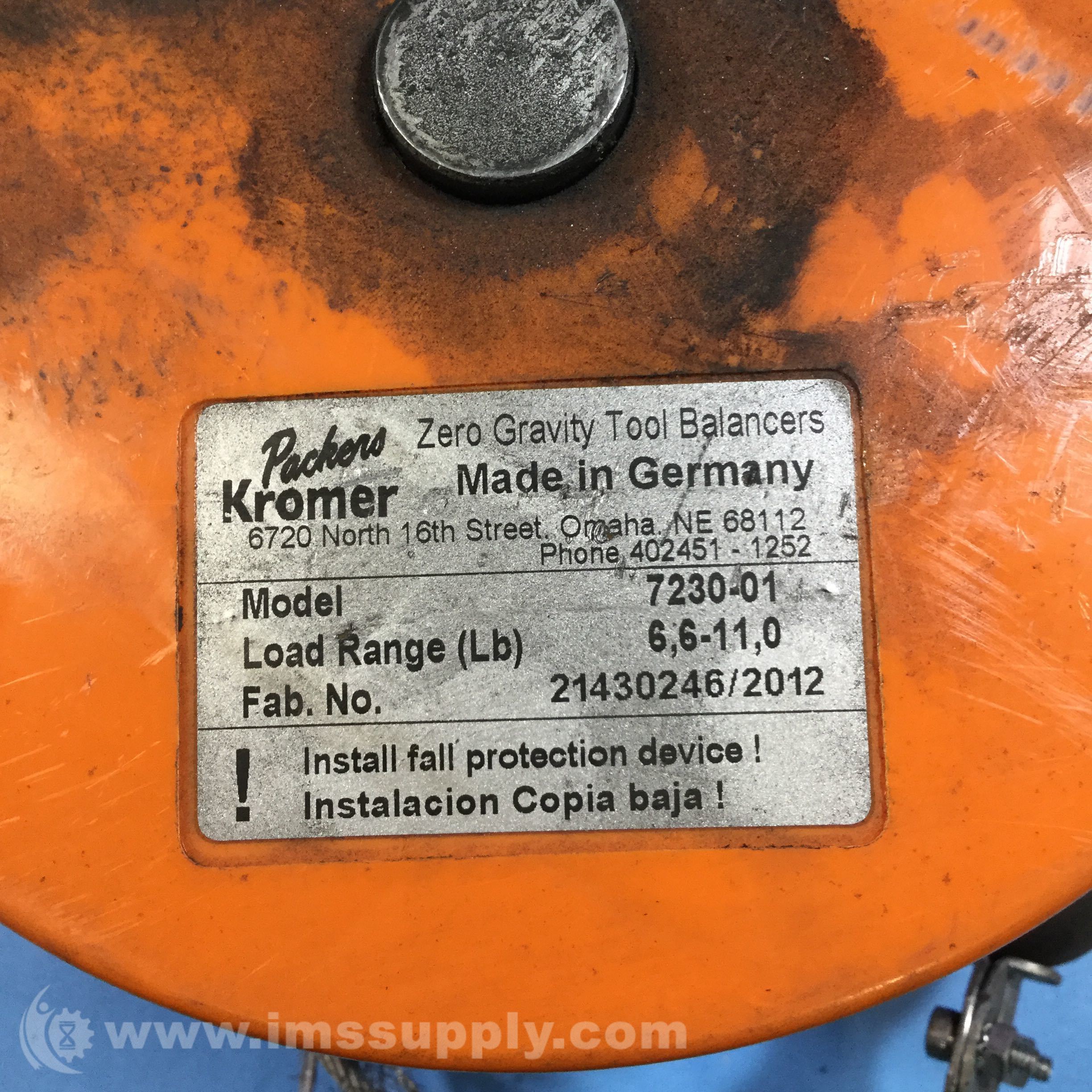 Packers Kromer 7230-01 Zero Gravity Tool Balancer - IMS Supply