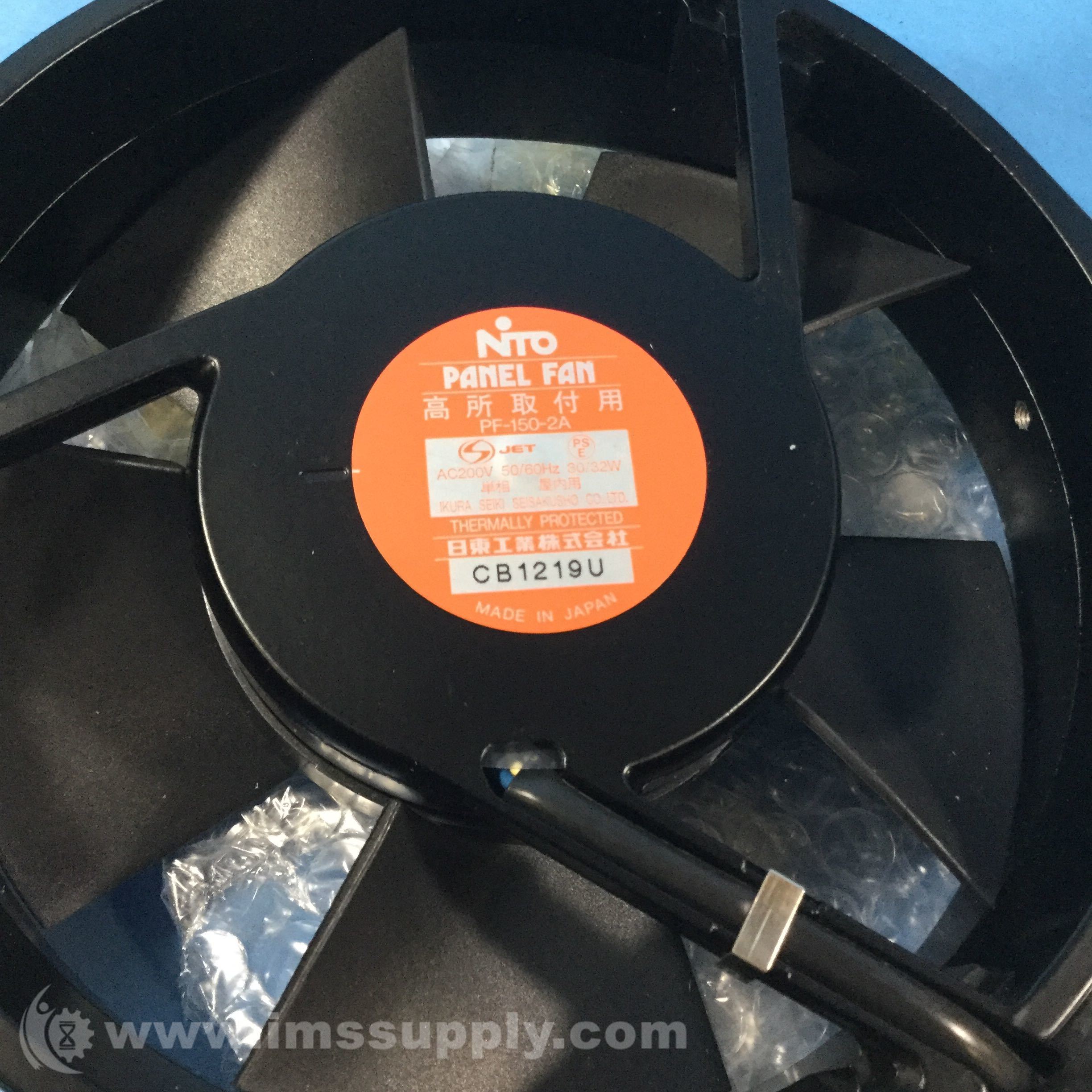 Nitto PF-150-2A Panel Fan AC200V 450/60Hz 30/32W - IMS Supply