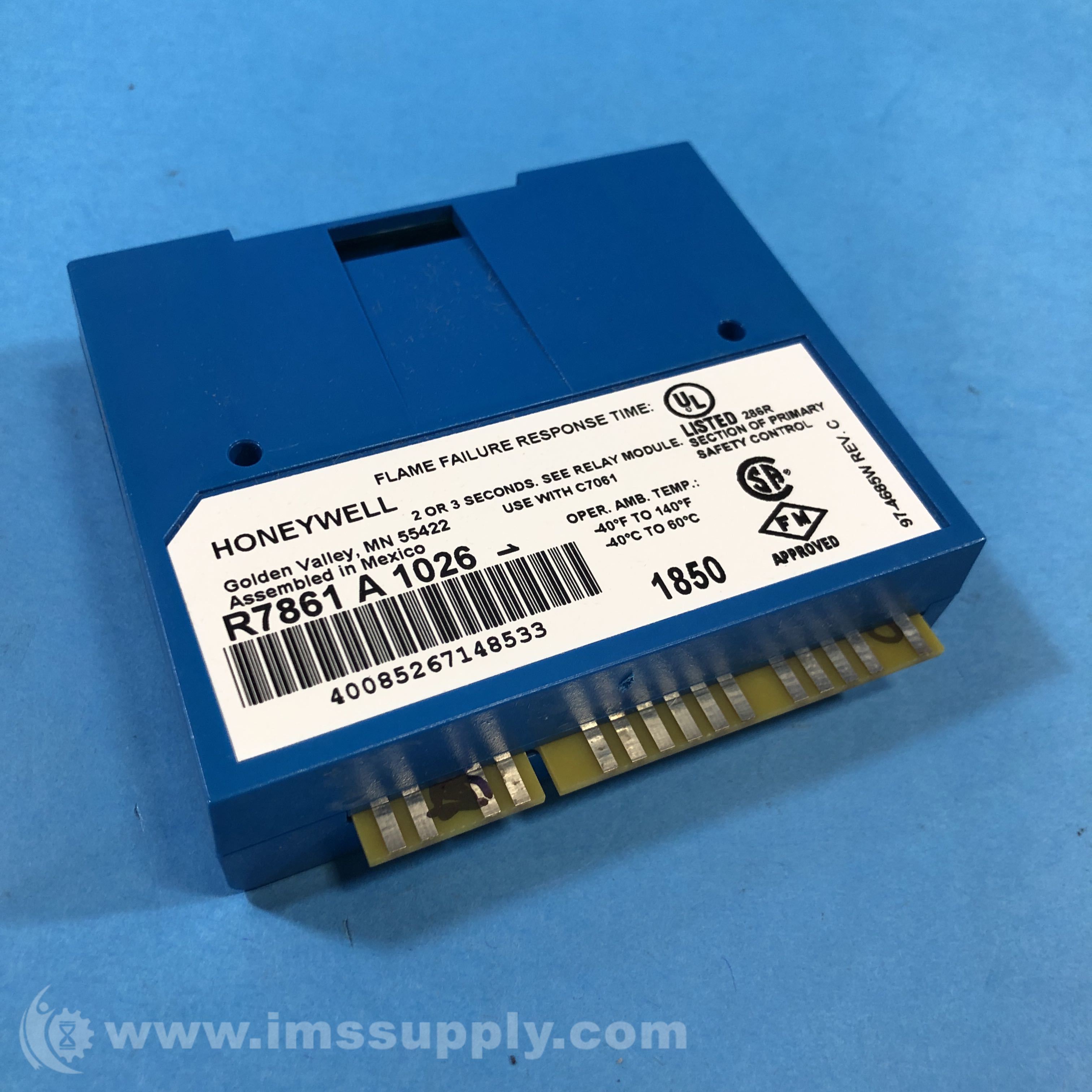 Honeywell R7861 A 1026 Dynamic Self-Check Ultraviolet Amplifier - IMS ...