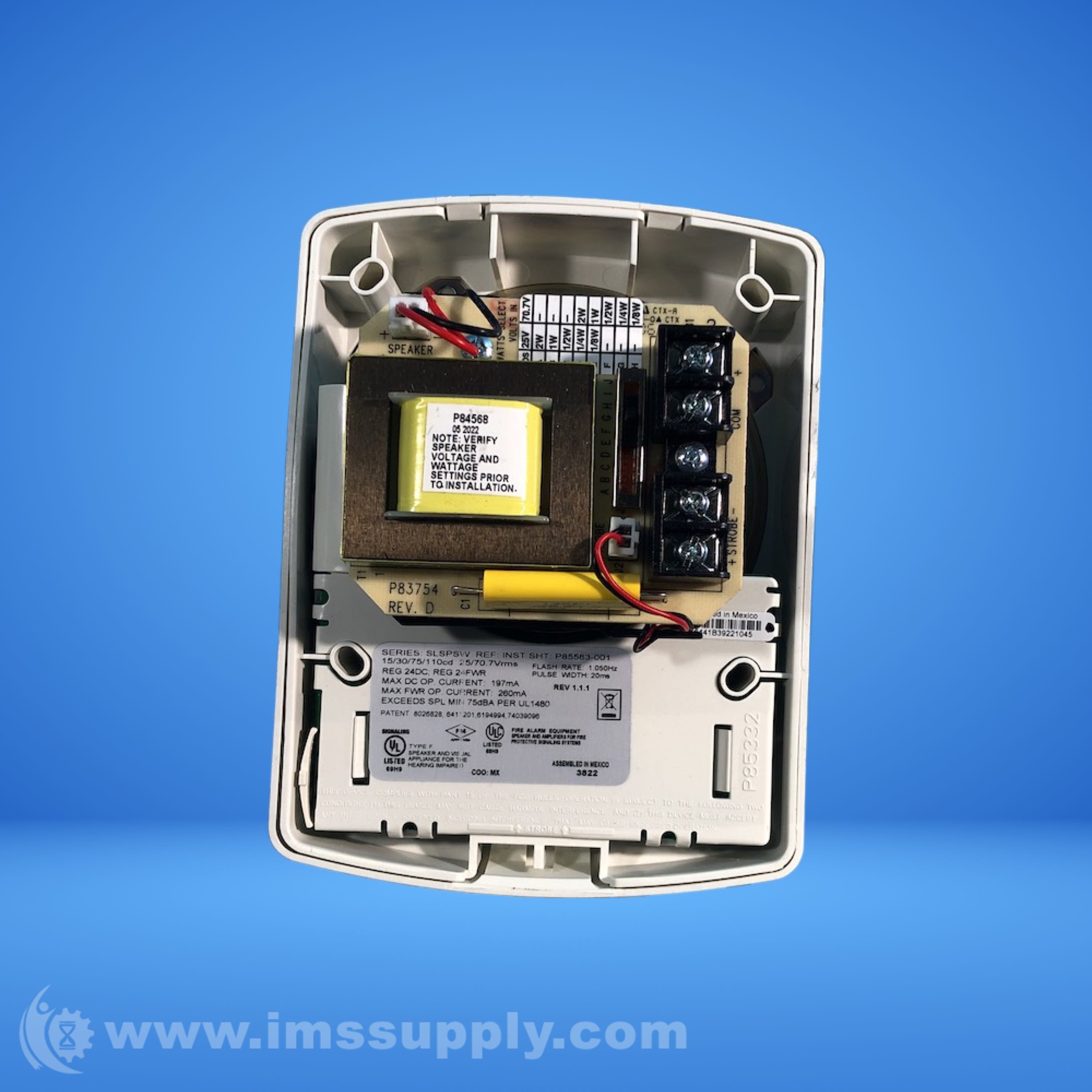 Siemens SLSPSW White LED Fire Alarm Speaker Strobe - IMS Supply