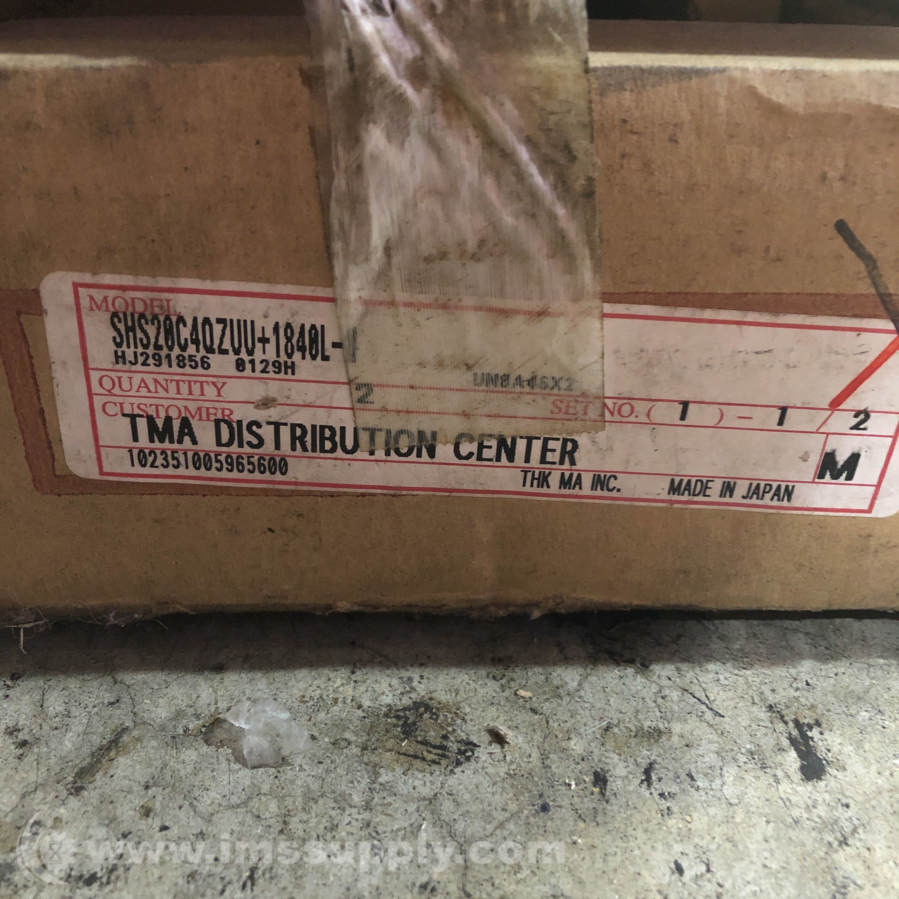 THK SHS20C4QZUU+1840L-II Linear Guide Rail Box of 2 - IMS Supply