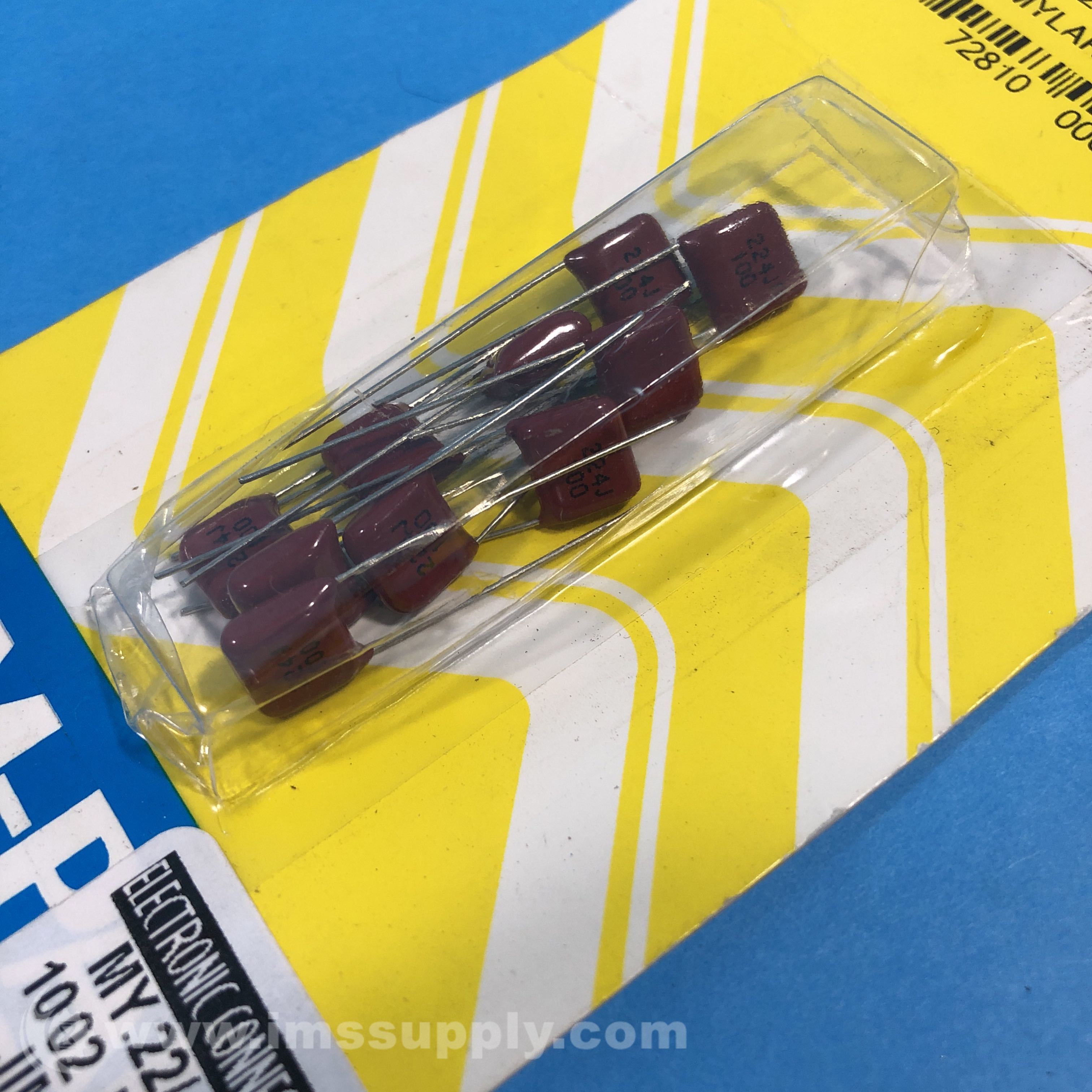 Jim-Pak MY.22JP Pack of 10 100V Mylar Capacitors - IMS Supply