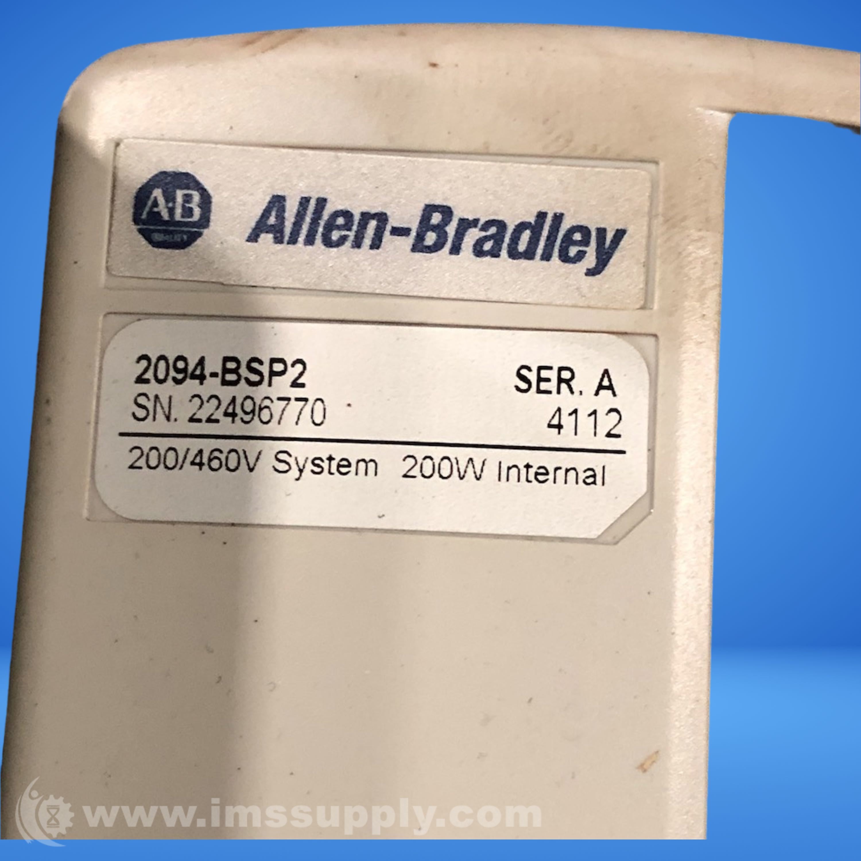 Allen Bradley 2094-BSP2 Power Module, Integrated, 460V - IMS Supply