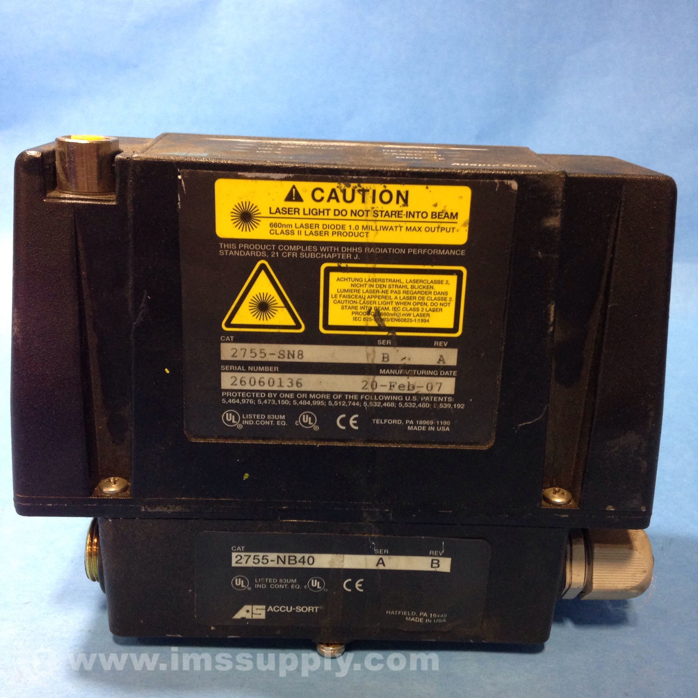 Accu Sort 2755-SNB Fixed Mount Barcode Reader - IMS Supply