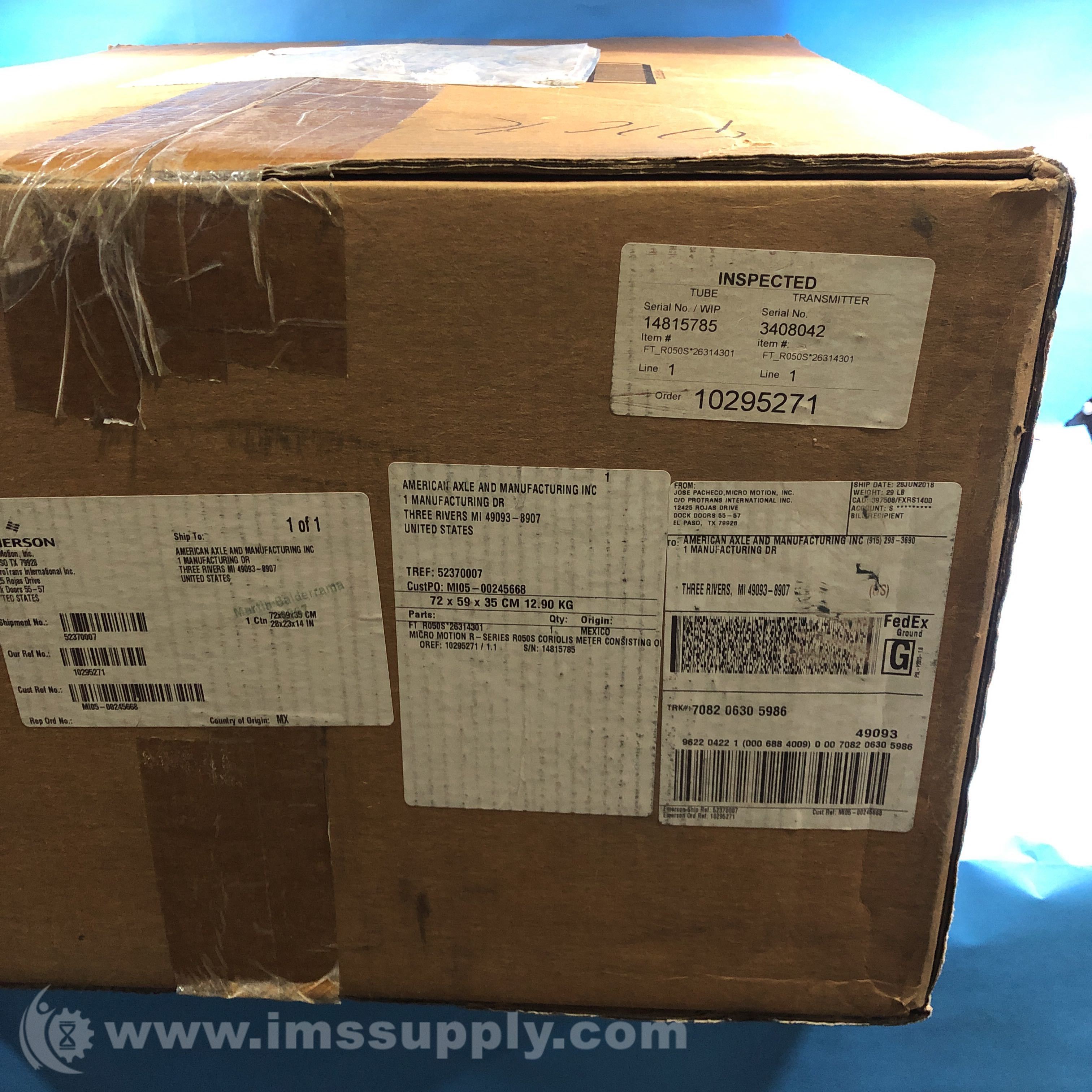 Micro Motion FT R050S R-Series Coriolis Meter - IMS Supply