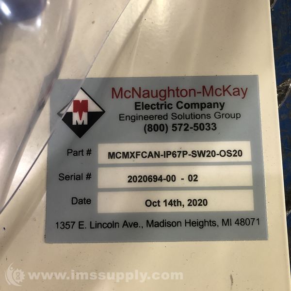 McNaughton-McKay MCMXFCAN-IP67P-SW20-0S20 Ethernet Train Switch - IMS ...