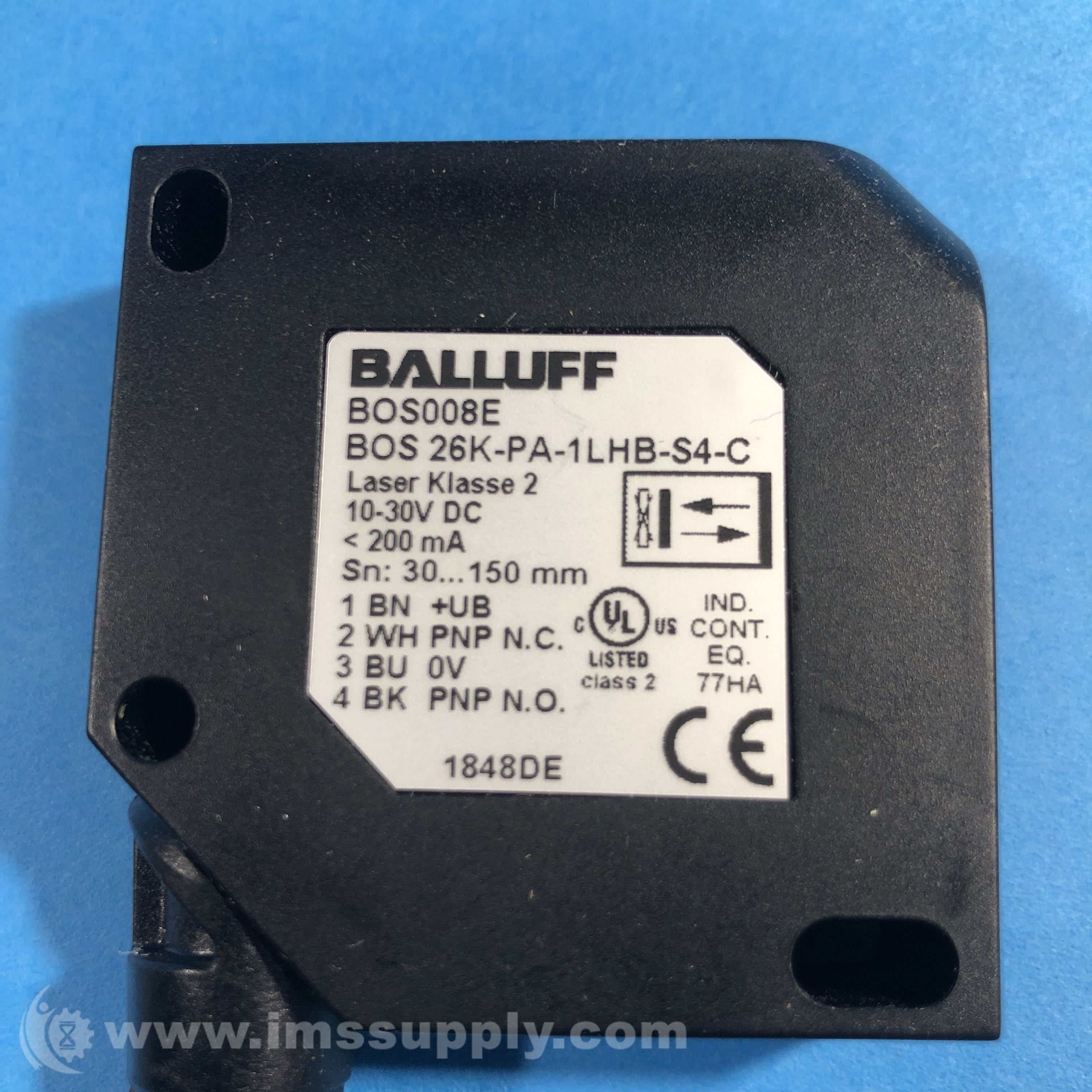 Balluff BOS008E Sensor, Photoelectric Diffuse BGS - IMS Supply