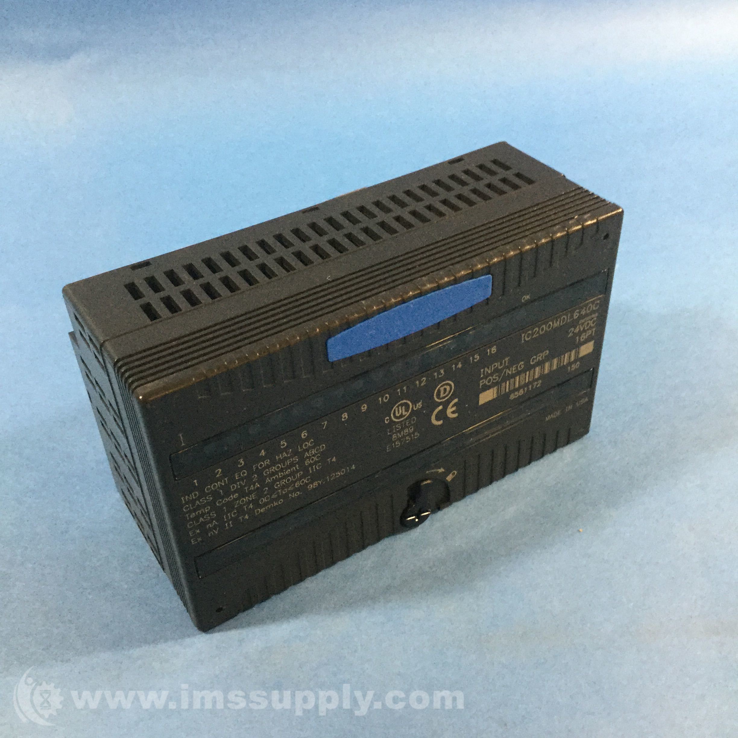 Fanuc IC200MDL640C 24VDC, 16PT Digital Input Module - IMS Supply