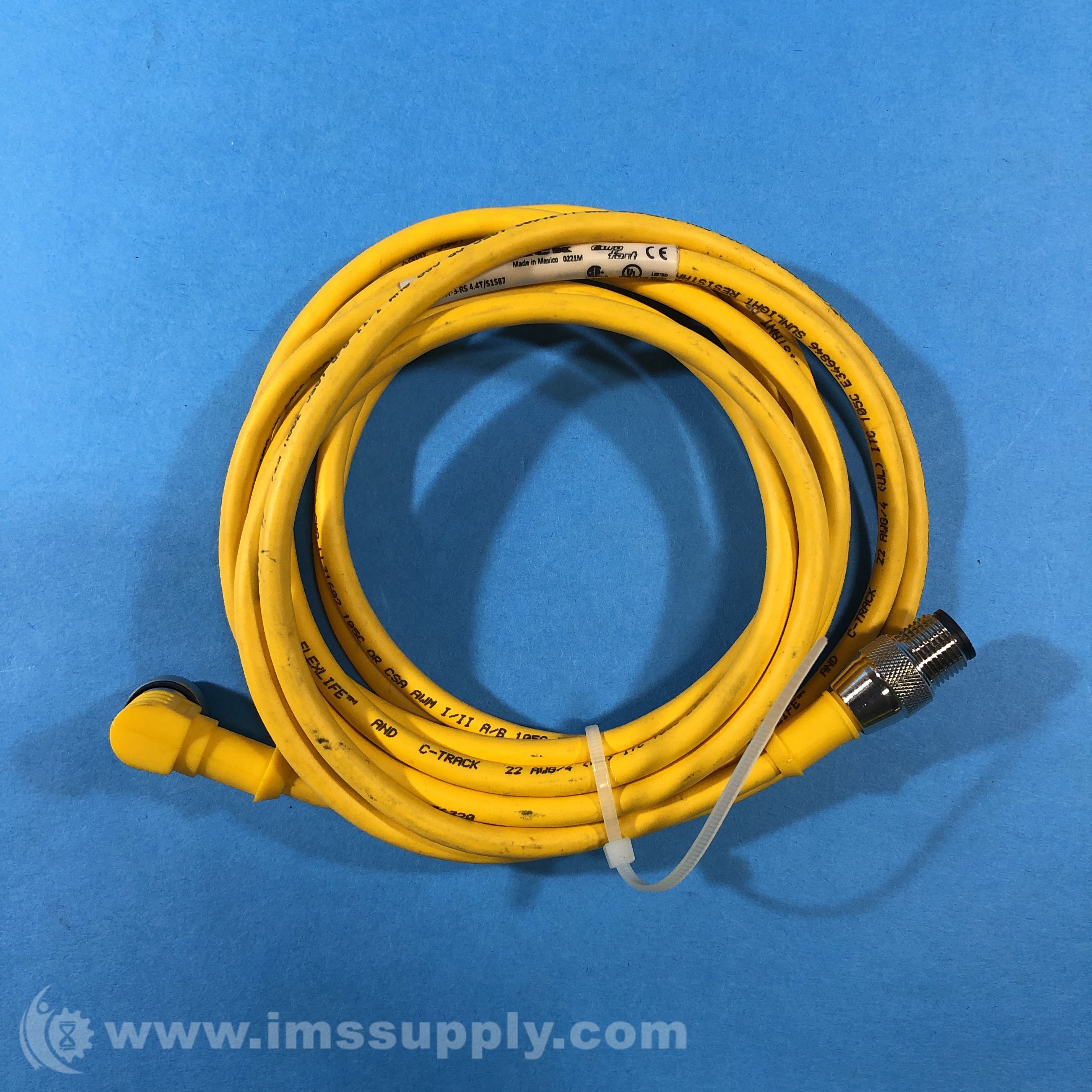 Turck WK 4.4T-3-RS 4.4T/S1587 M12 Eurofast Right Angle Cordset - IMS Supply