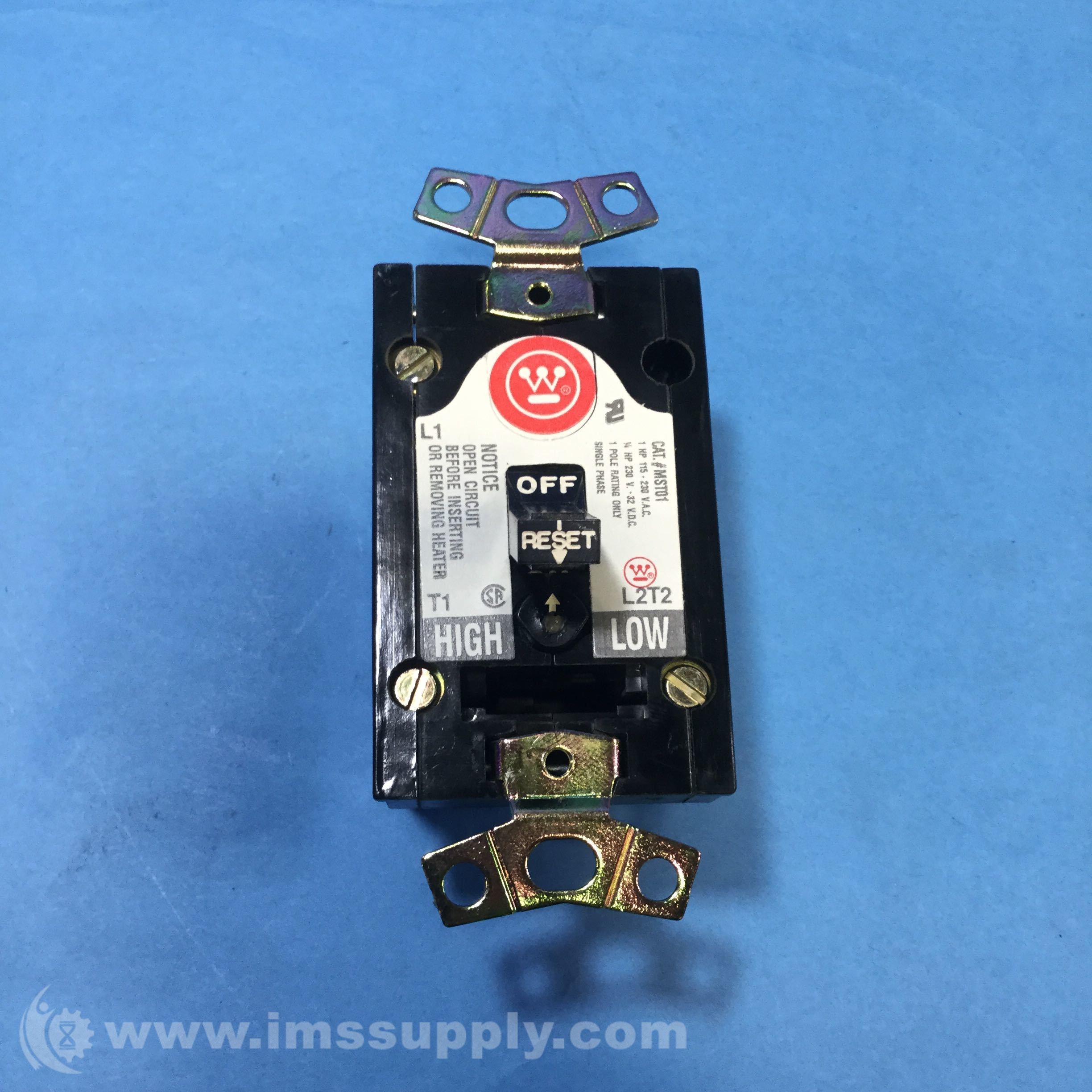 Cutler Hammer MST01 Manual Motor Starter, Toggle Switch, 1PH, 1P - IMS ...