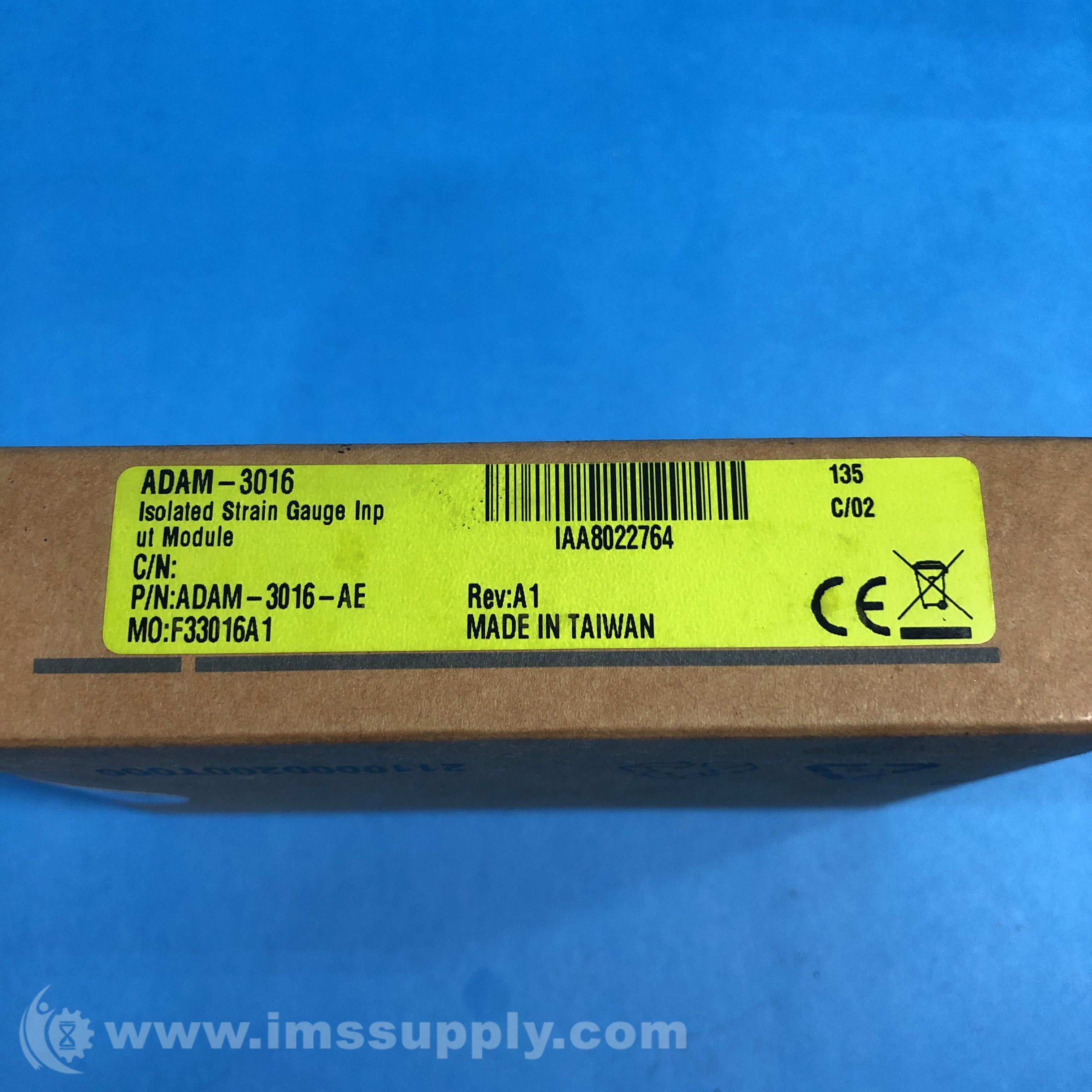 Advantech ADAM-3016-AE Isolated Strain Gauge Input Module - IMS Supply