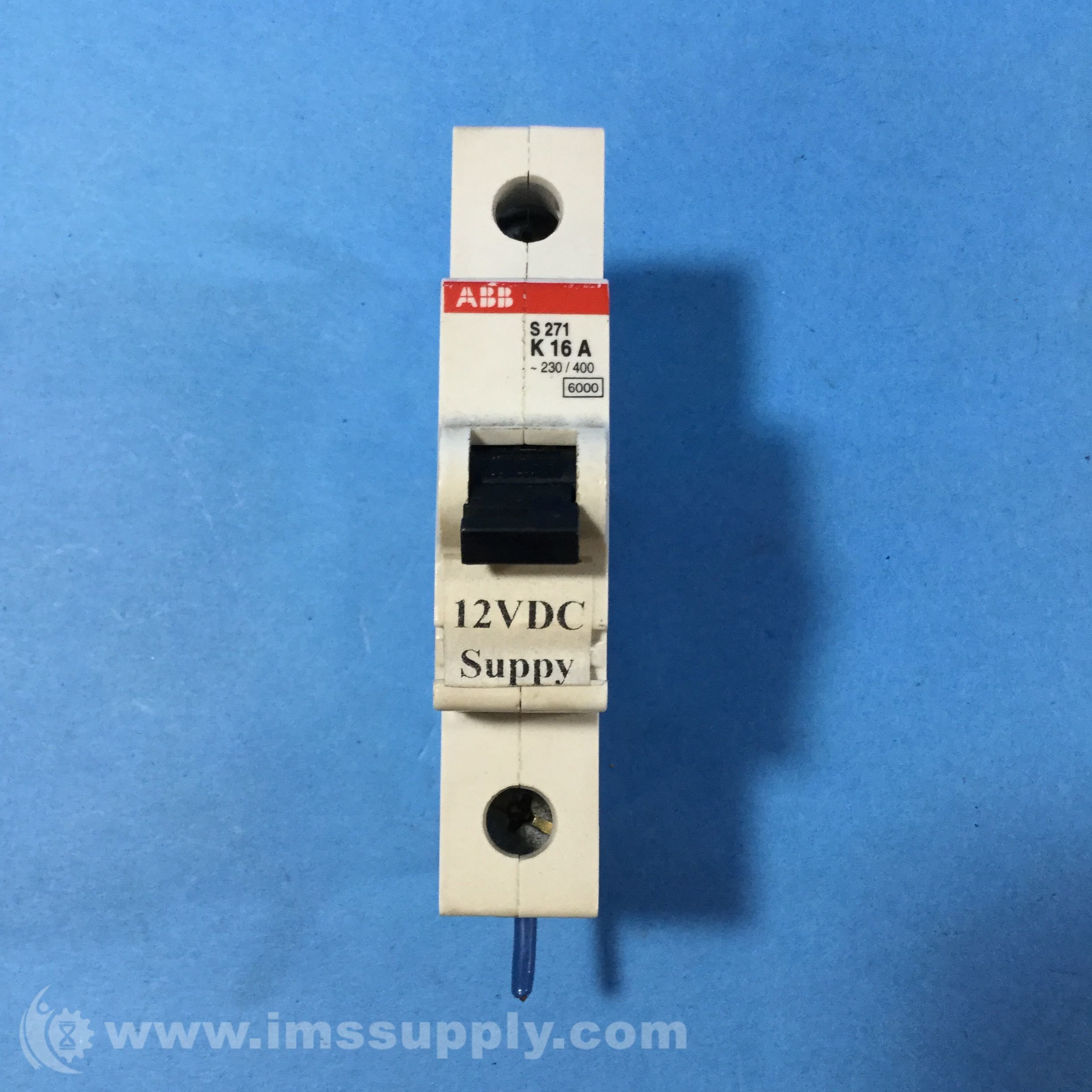 ABB S271-K16A Circuit Breaker, 16 Amps, 1-Pole, 240 VAC - IMS Supply