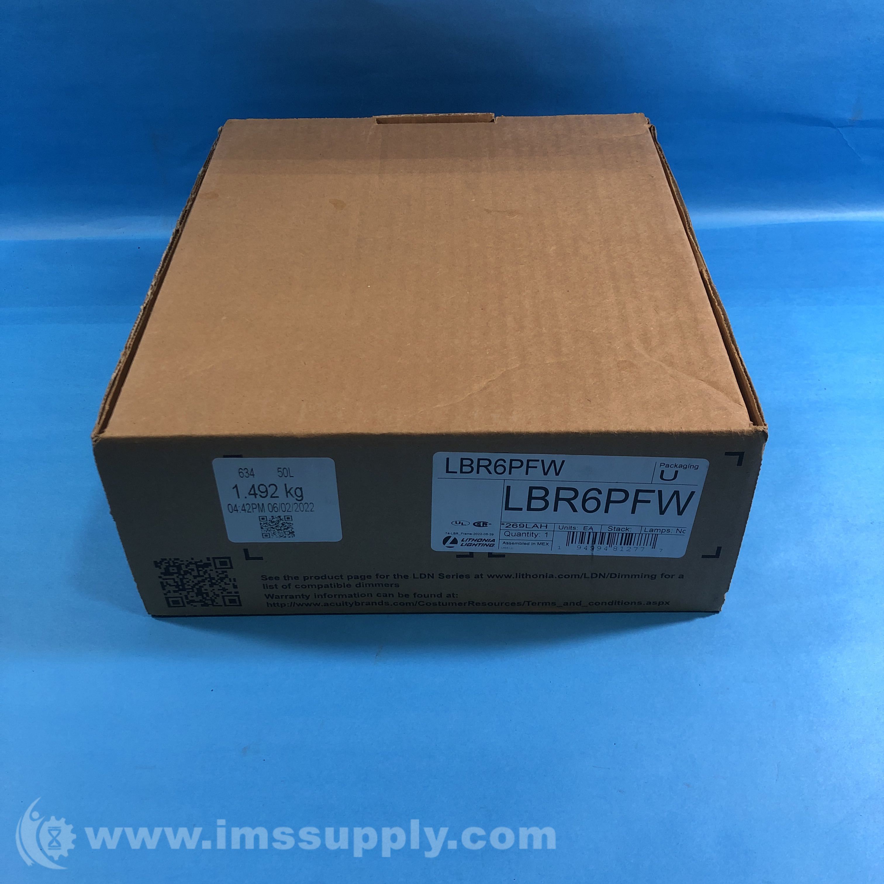 Lithonia Lighting LBR6PFW 6'' Construction Frame w/ JBOX - IMS Supply